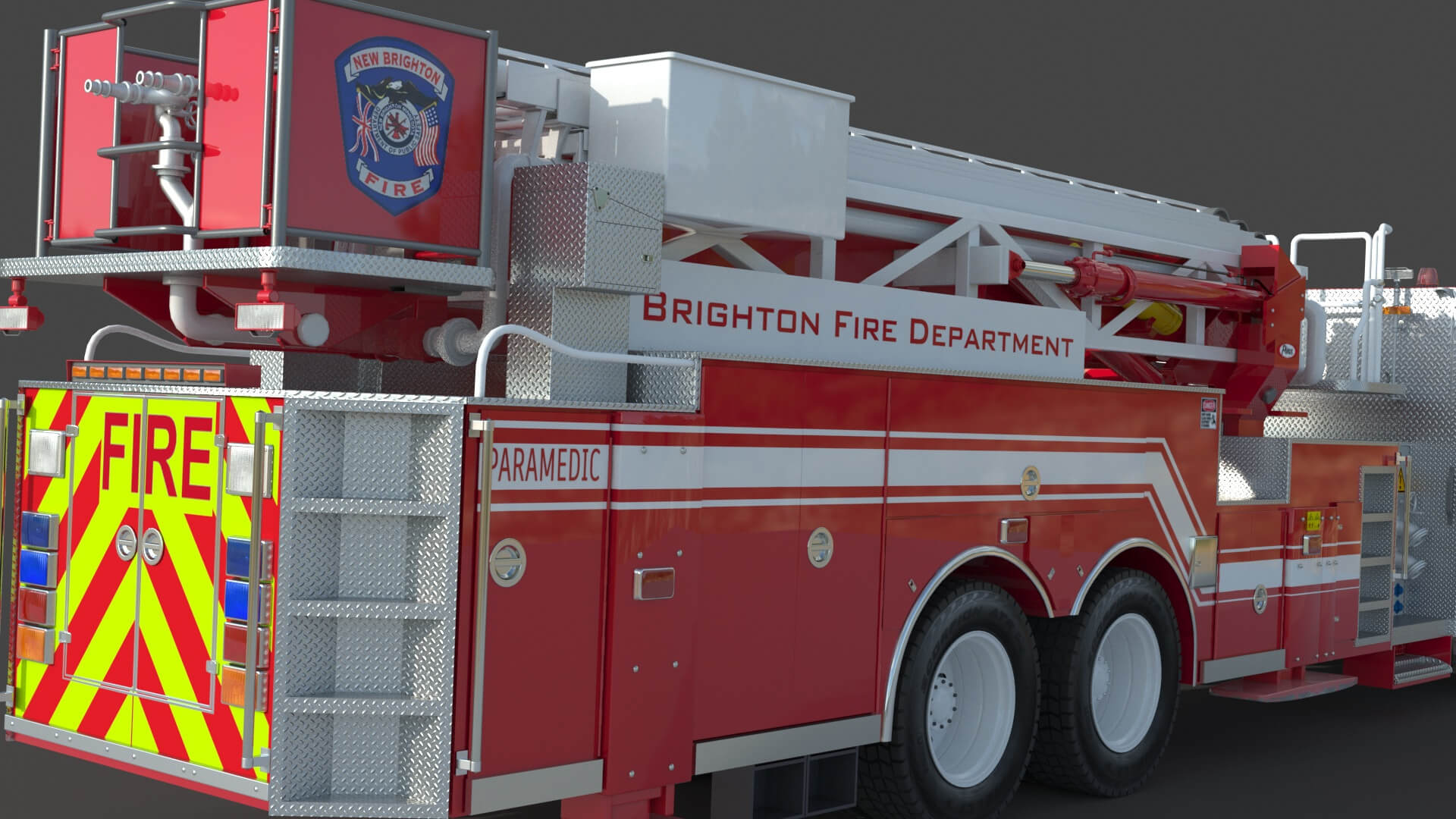 Brighton Fire Aerial Pierce 1 - 3D Model by ferhatkose19