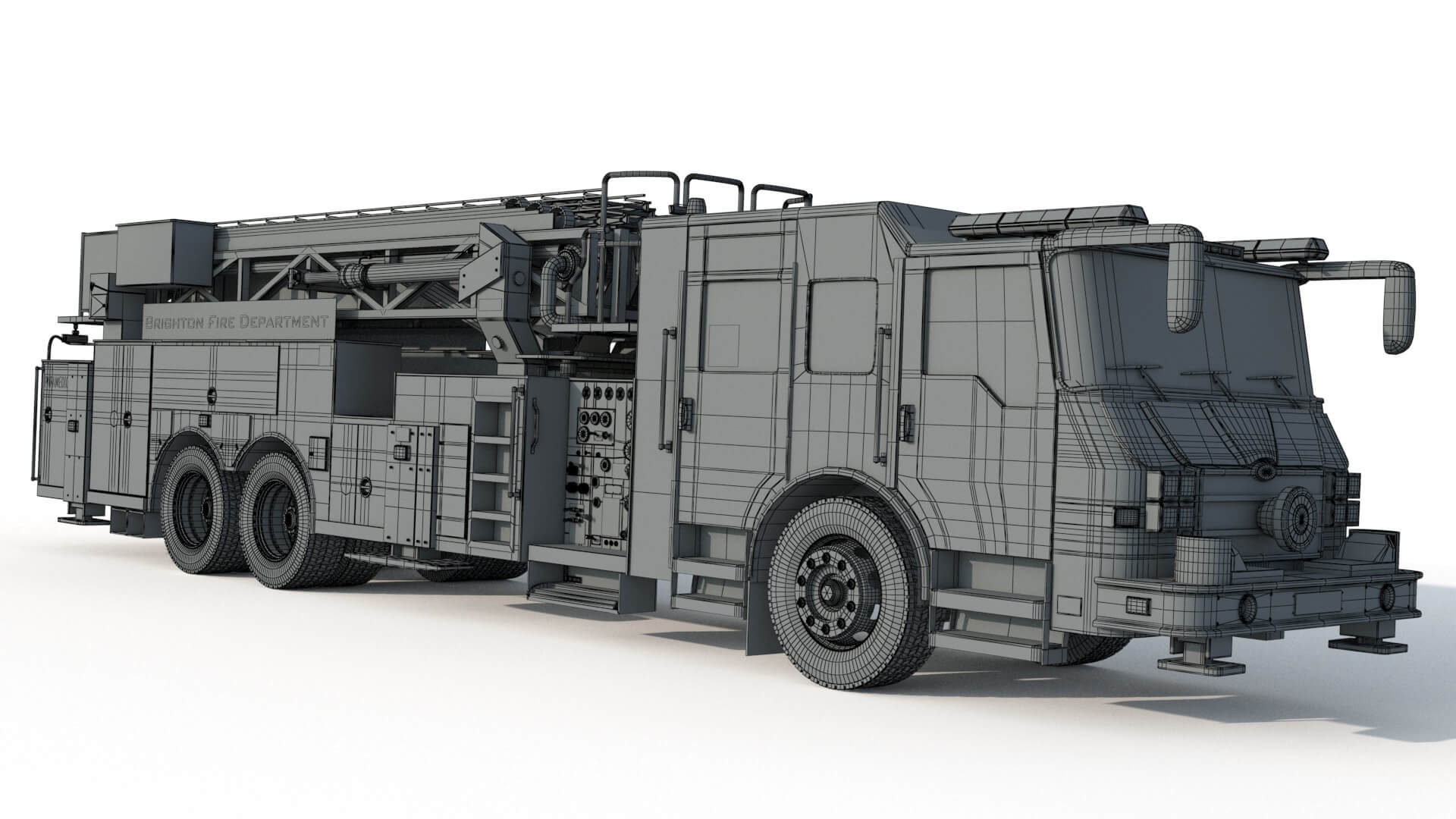 Brighton Fire Aerial Pierce 1 - 3D Model by ferhatkose19