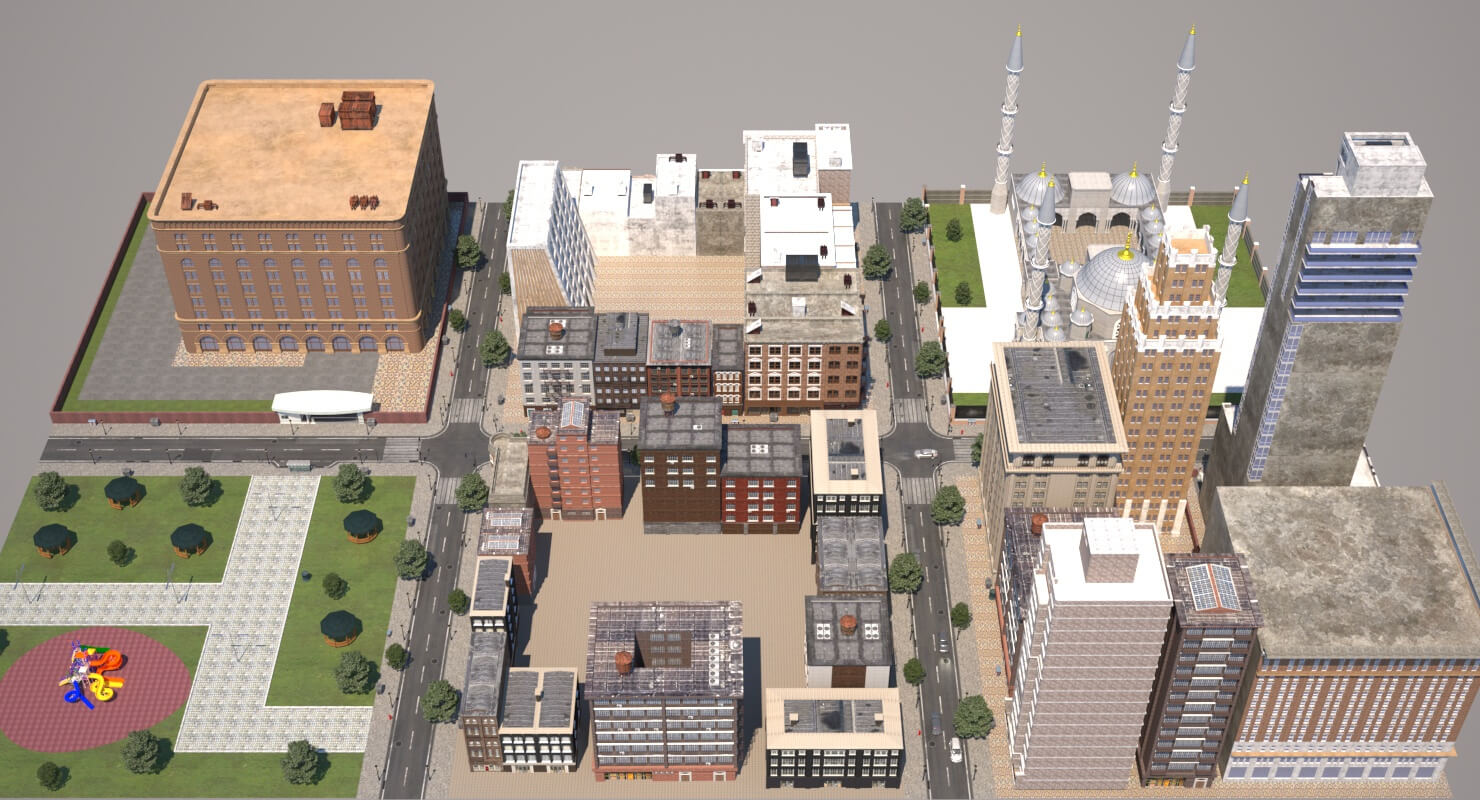 City and Building - 3D Model by ferhatkose19