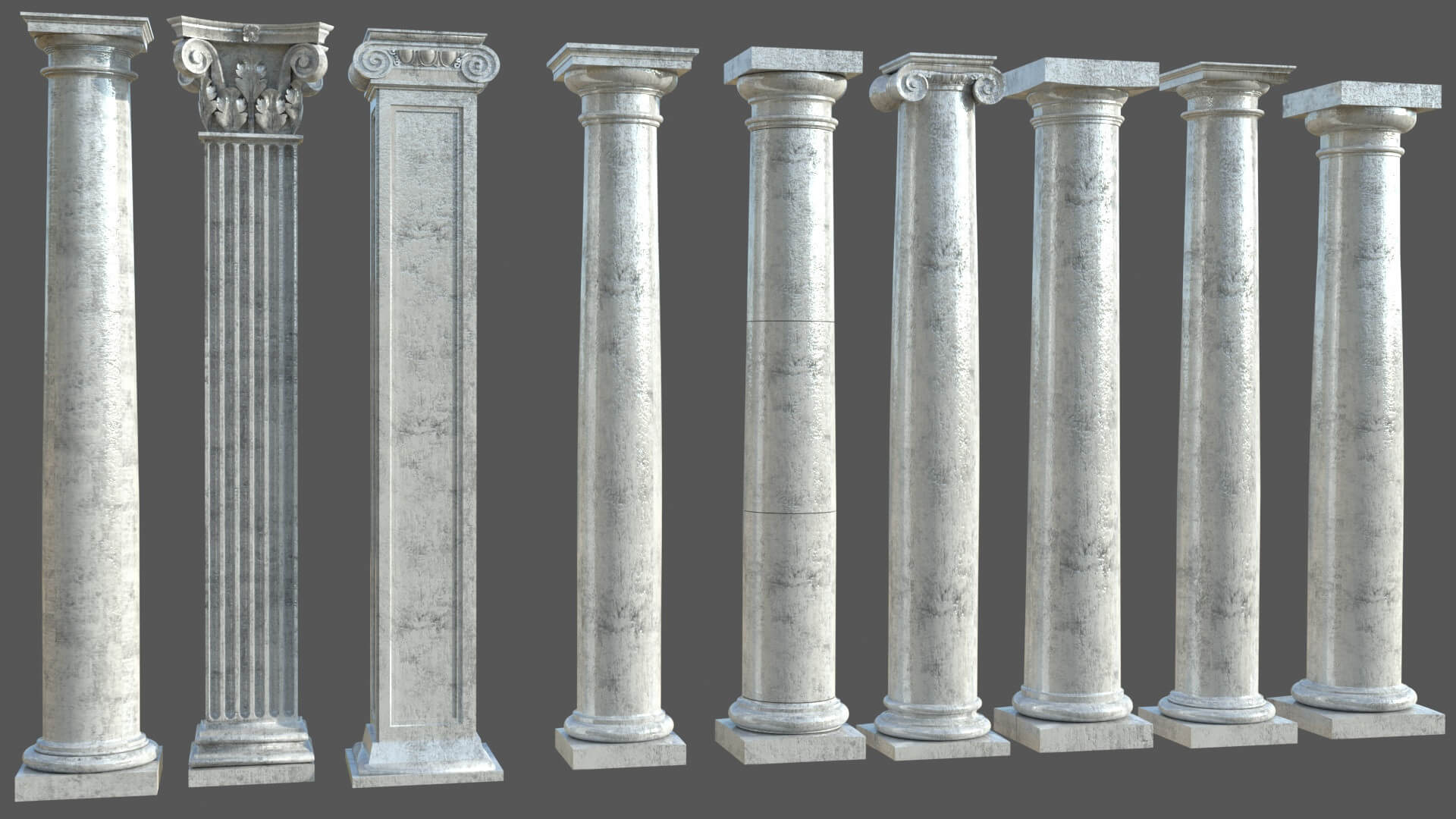 Column Collection 1 - 3D Model by ferhatkose19