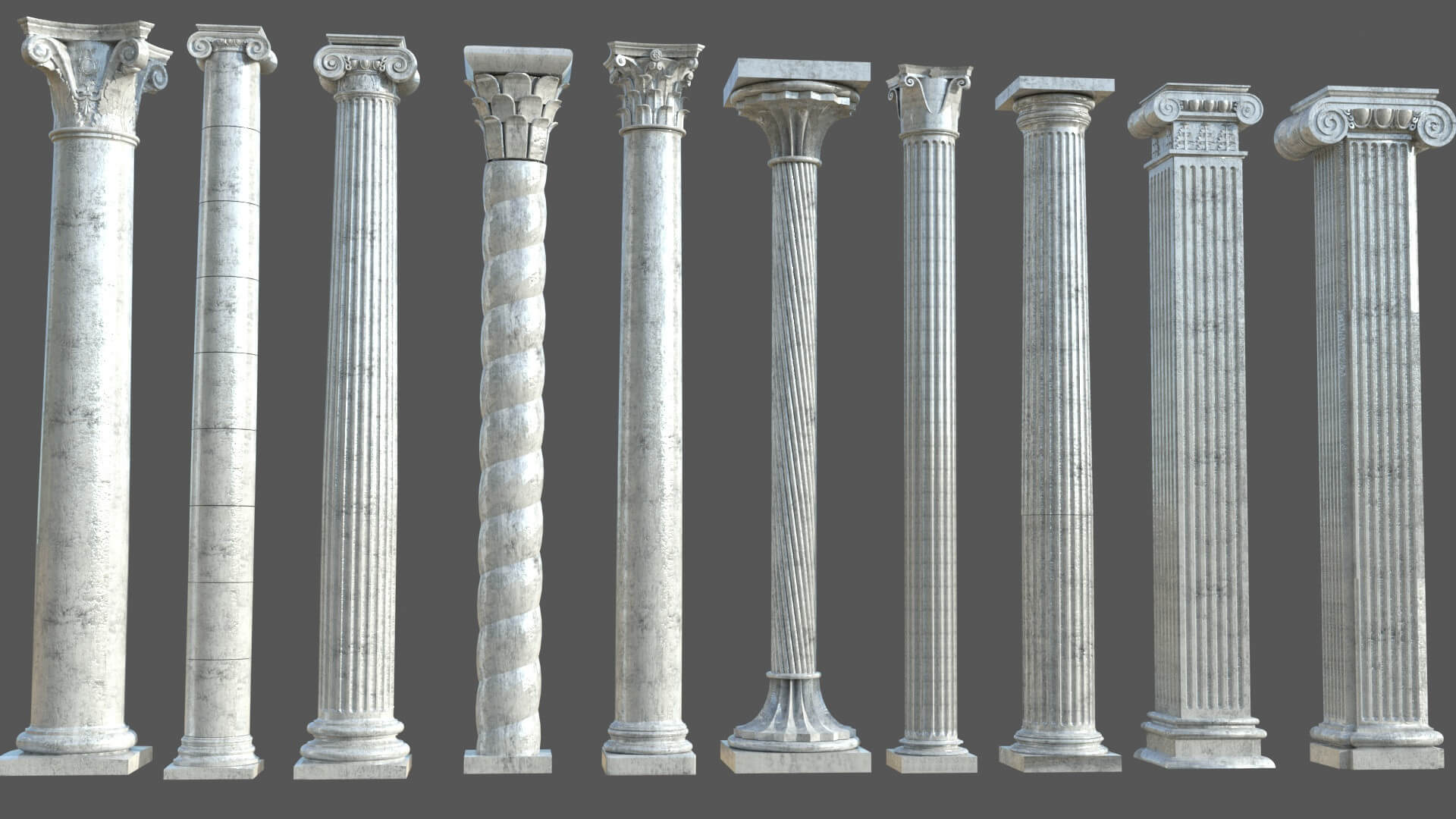 Column Collection 1 - 3D Model by ferhatkose19