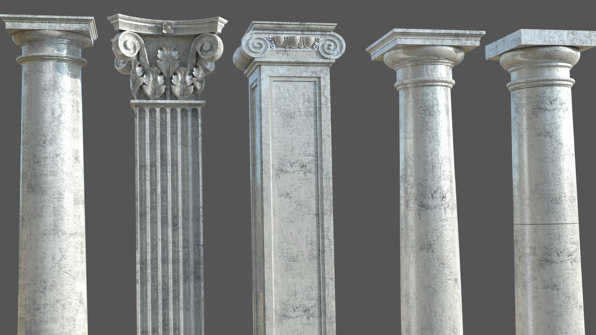 Column Collection 1 - 3D Model by ferhatkose19