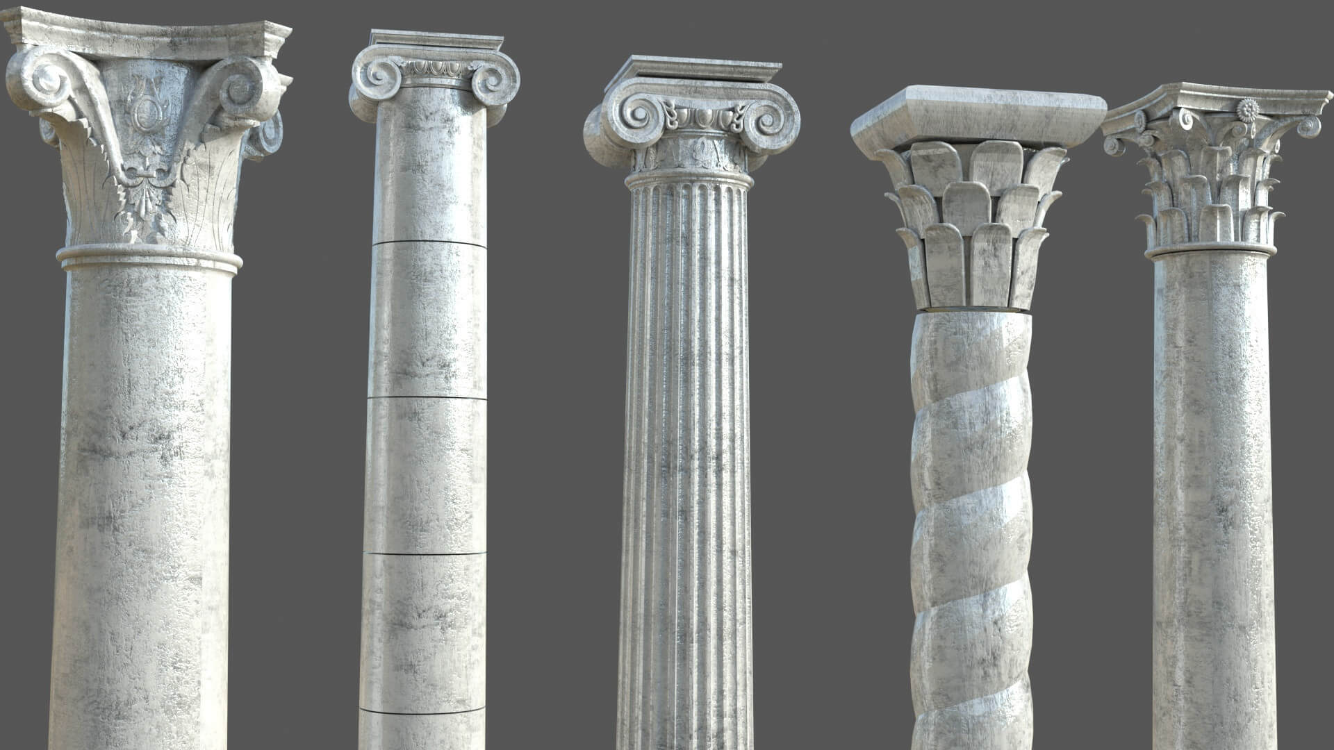 Column Collection 1 - 3D Model by ferhatkose19