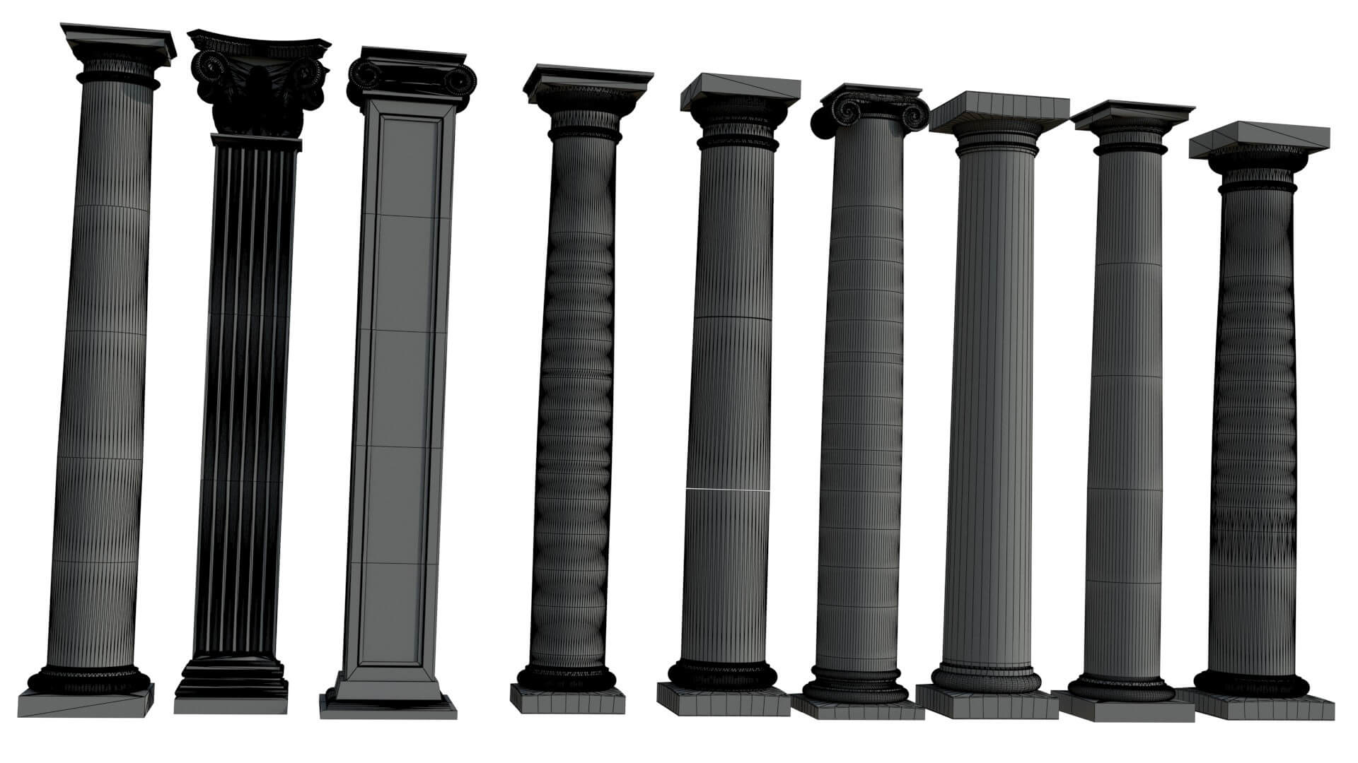 Column Collection 1 - 3D Model by ferhatkose19