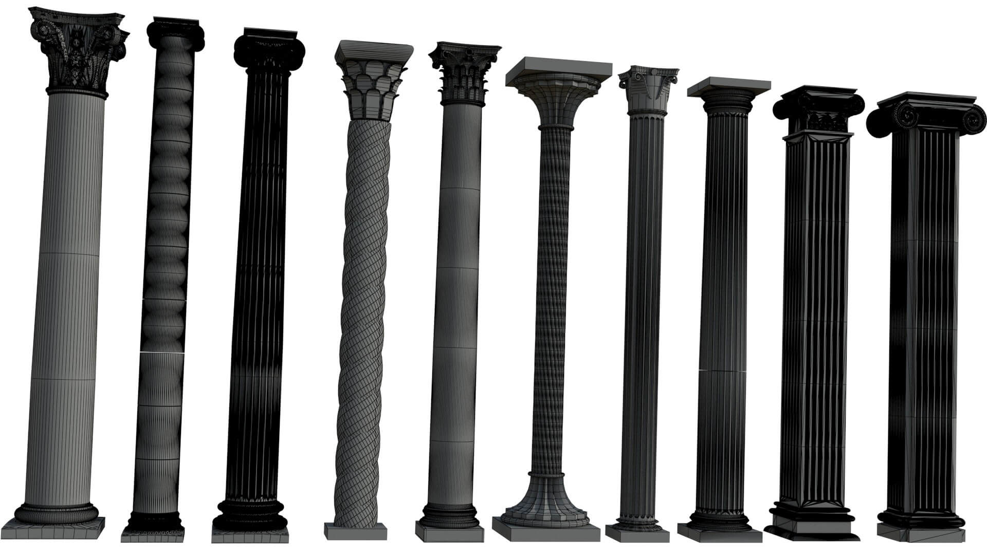 Column Collection 1 - 3D Model by ferhatkose19