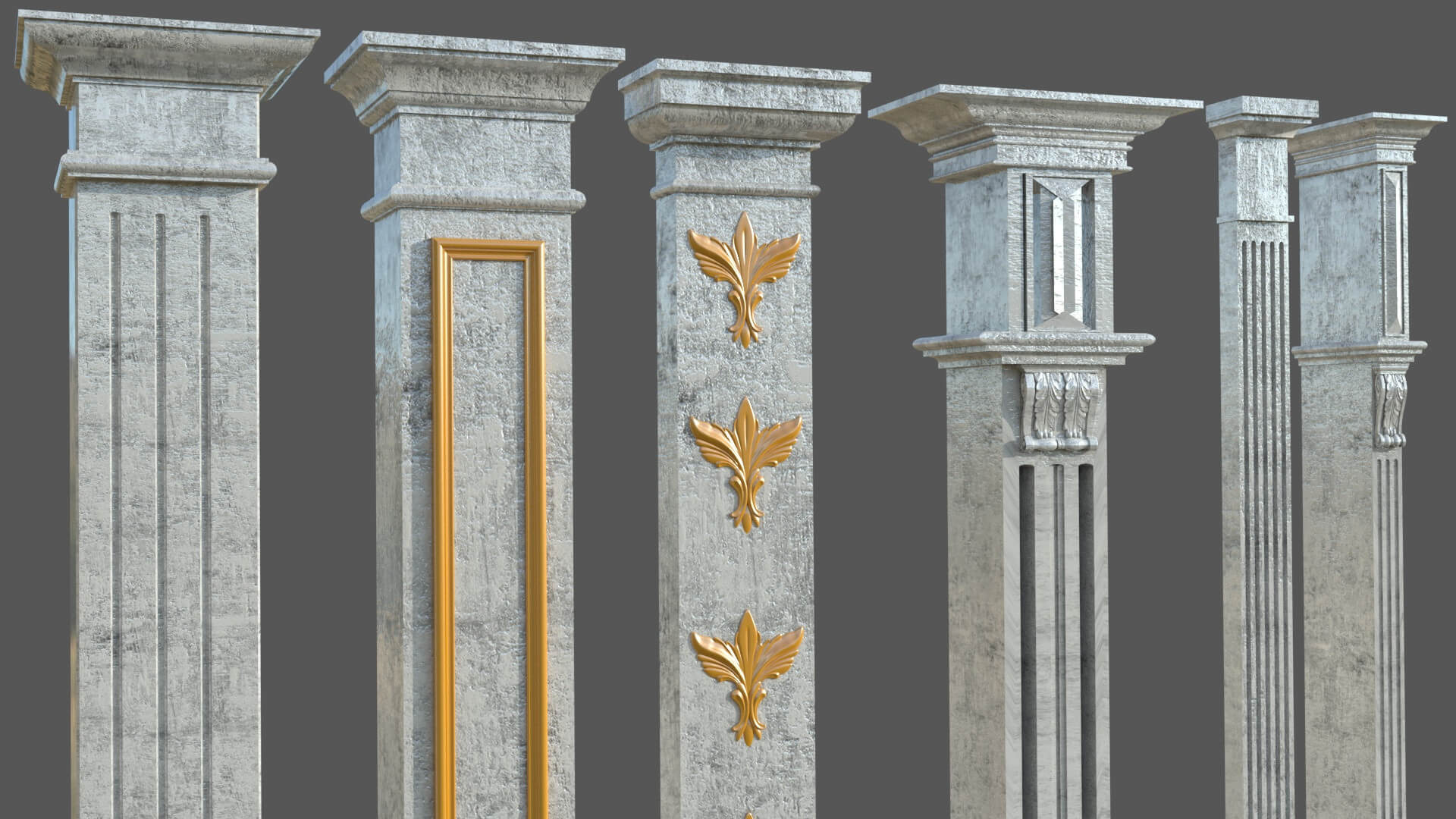 Column Collection - 3D Model by ferhatkose19