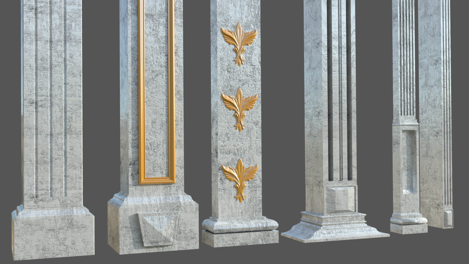 Column Collection - 3D Model by ferhatkose19