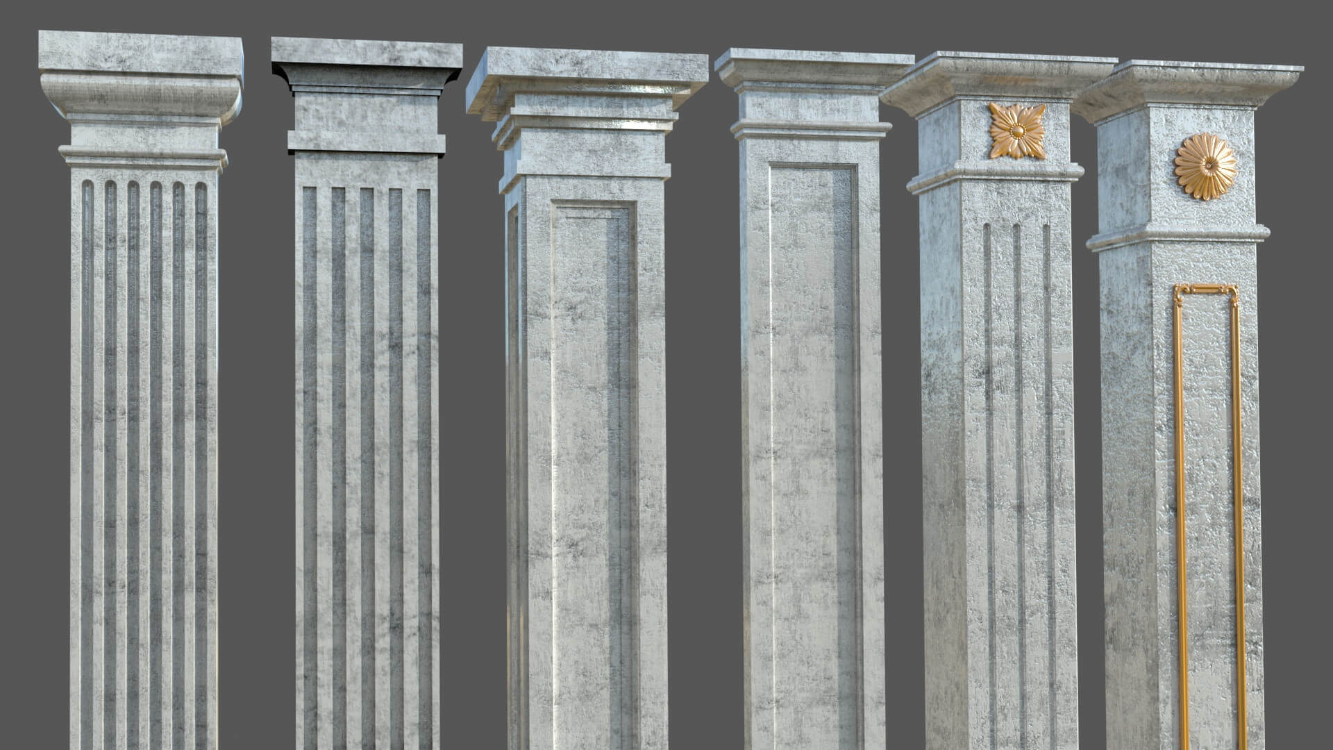 Column Collection - 3D Model by ferhatkose19