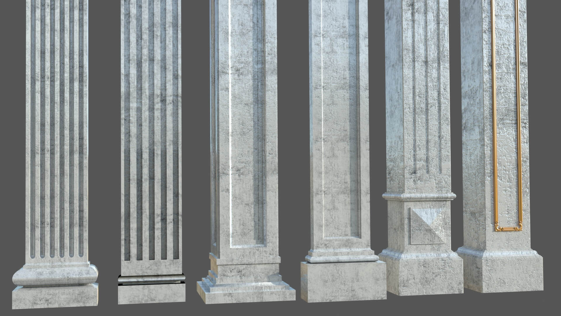 Column Collection - 3D Model by ferhatkose19