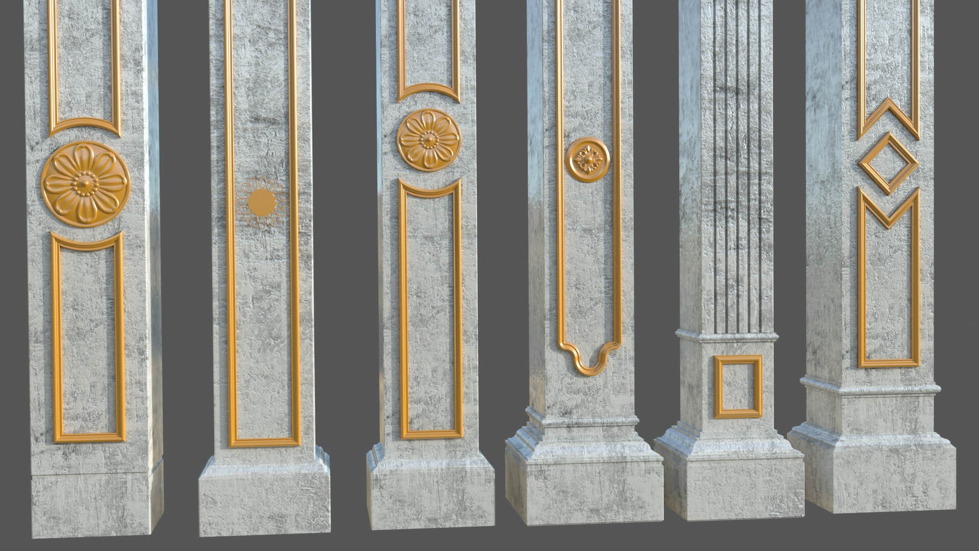 Column Collection - 3D Model by ferhatkose19