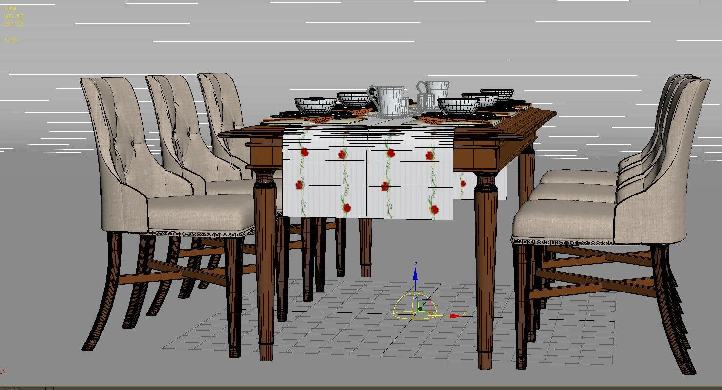 Dining Table - 3D Model by ferhatkose19