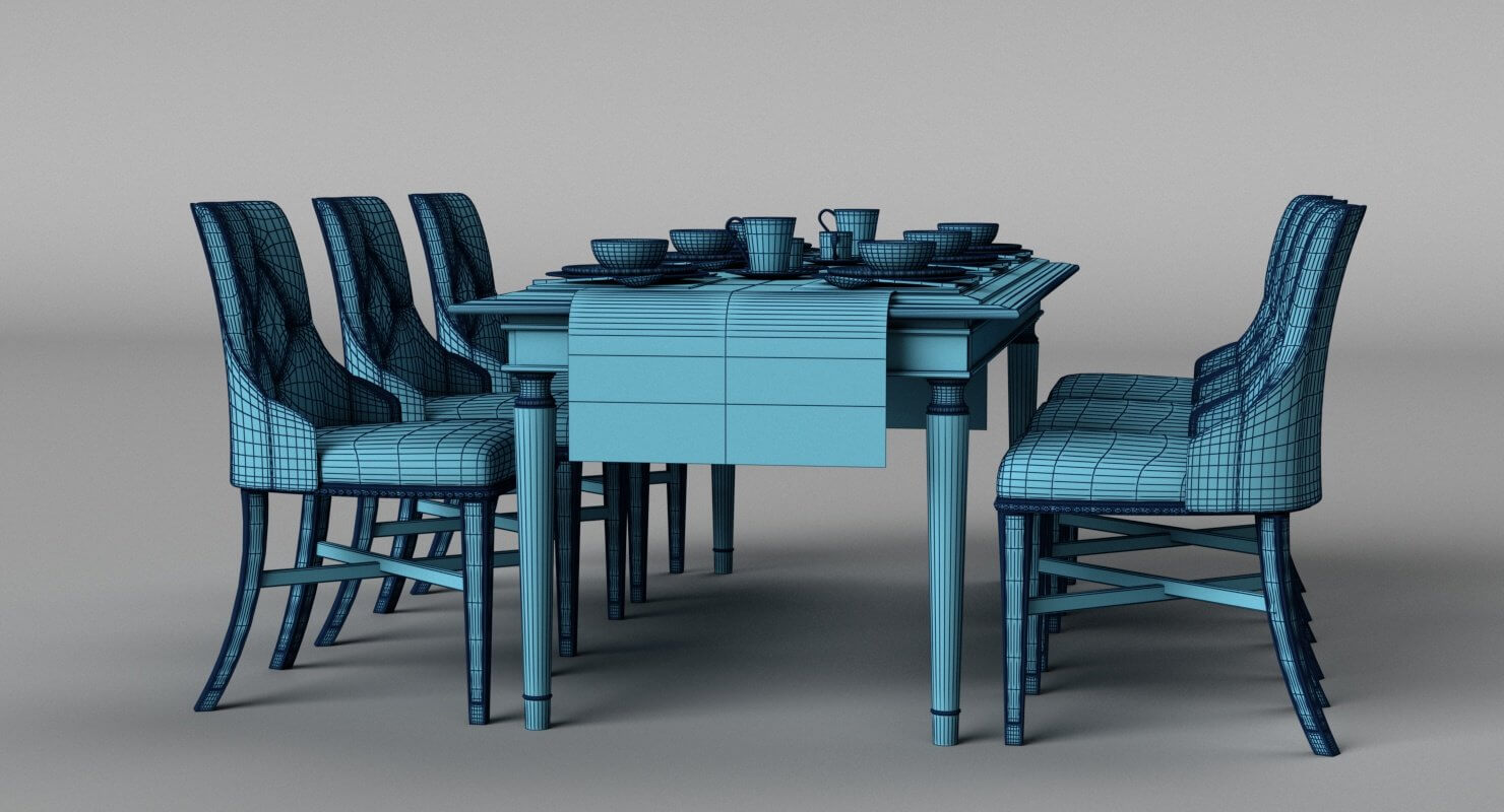 Dining Table - 3D Model by ferhatkose19