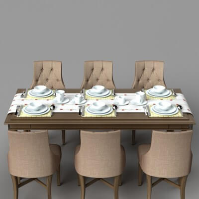Dining Table - 3D Model by ferhatkose19