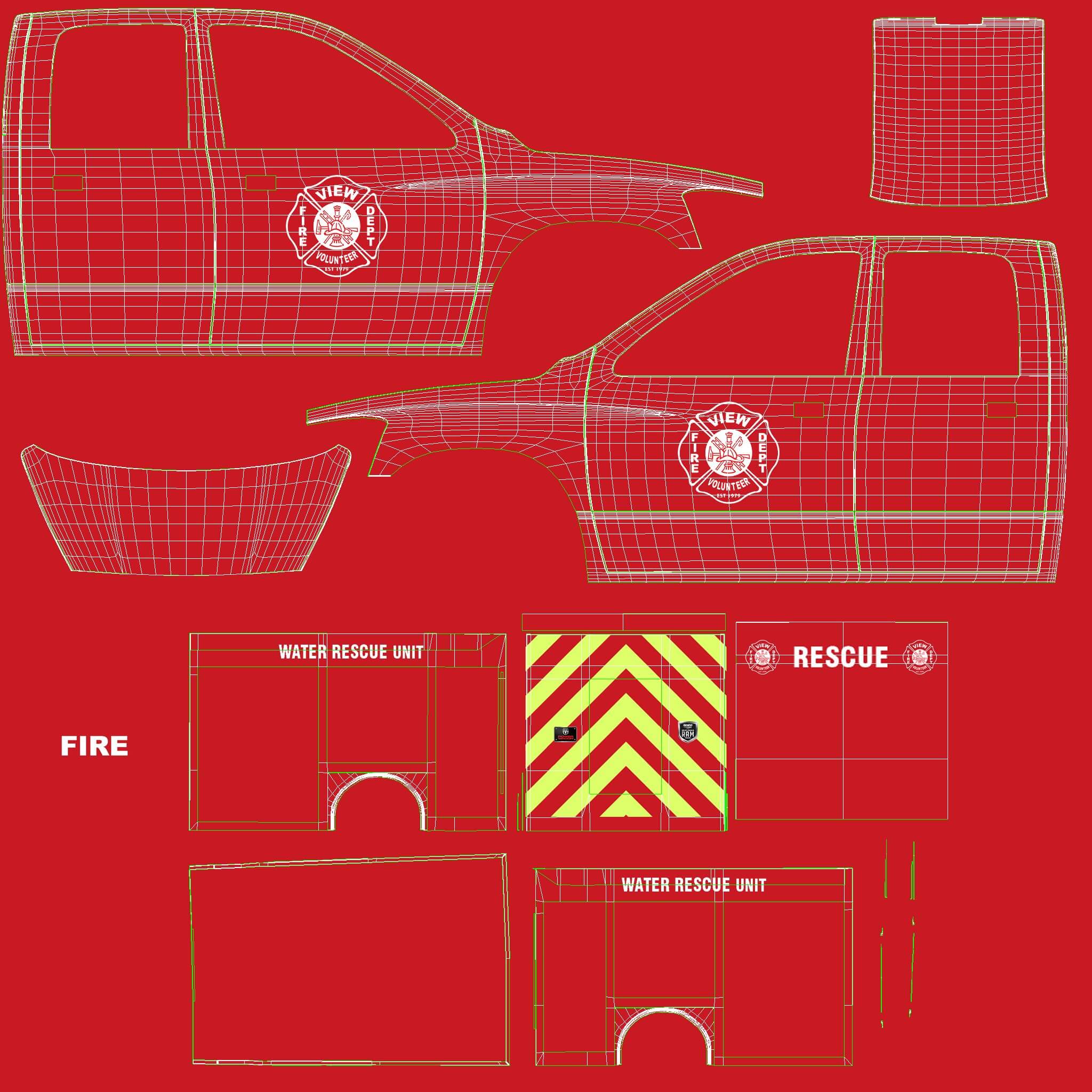 Dodge Ram Fire - 3D Model by ferhatkose19