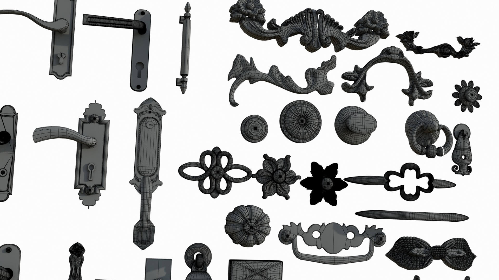 Door Handle Collection - 3D Model by ferhatkose19