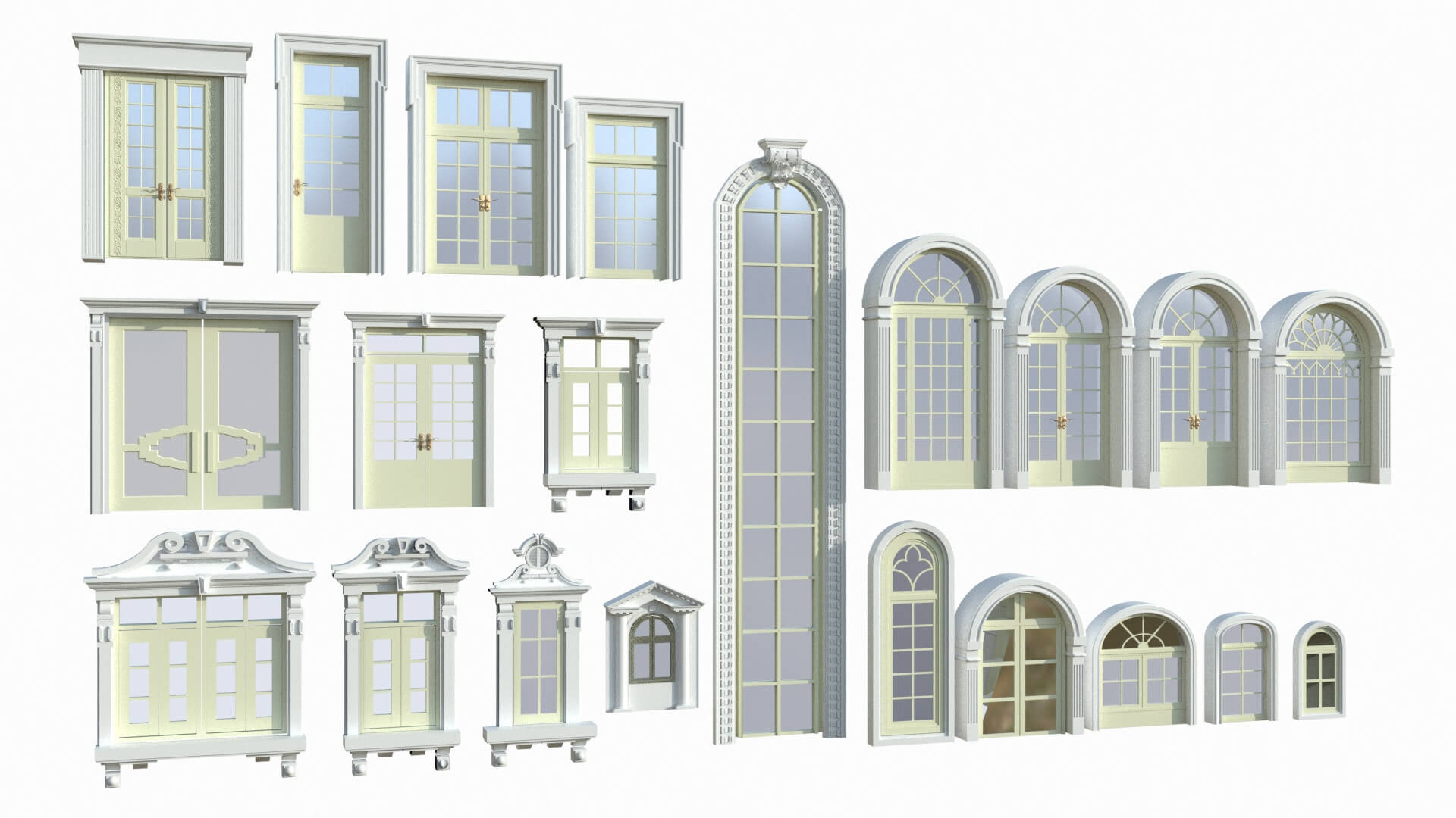 Doors and Windows Set - 3D Model by ferhatkose19
