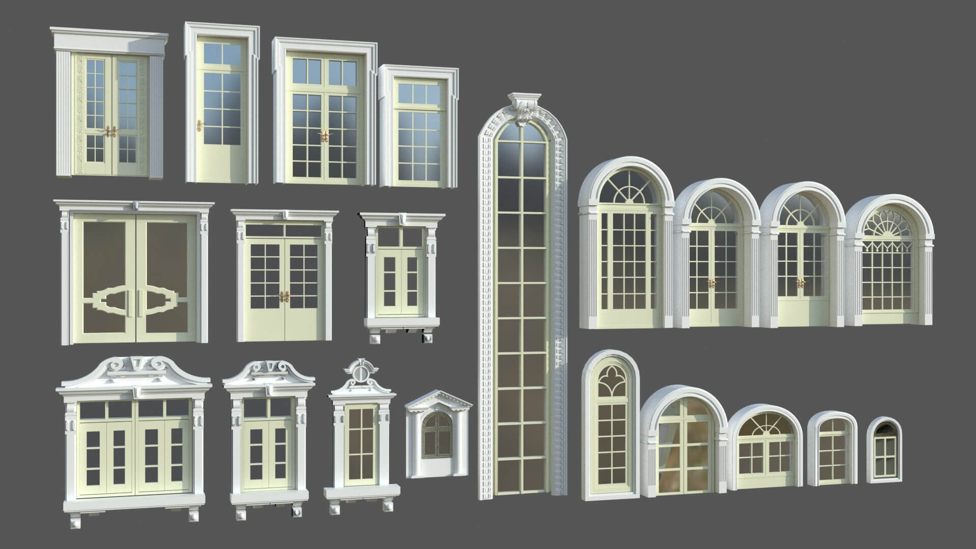 Doors and Windows Set - 3D Model by ferhatkose19