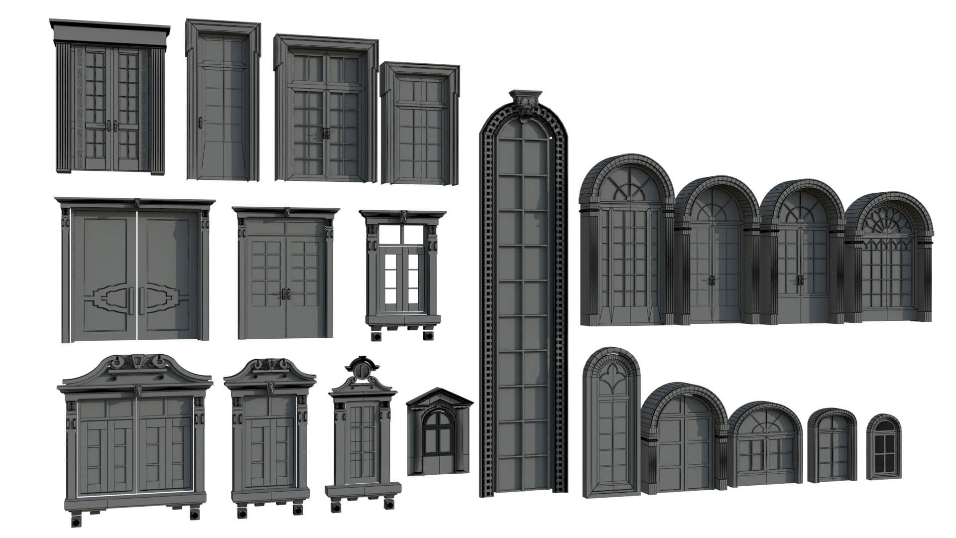 Doors and Windows Set - 3D Model by ferhatkose19