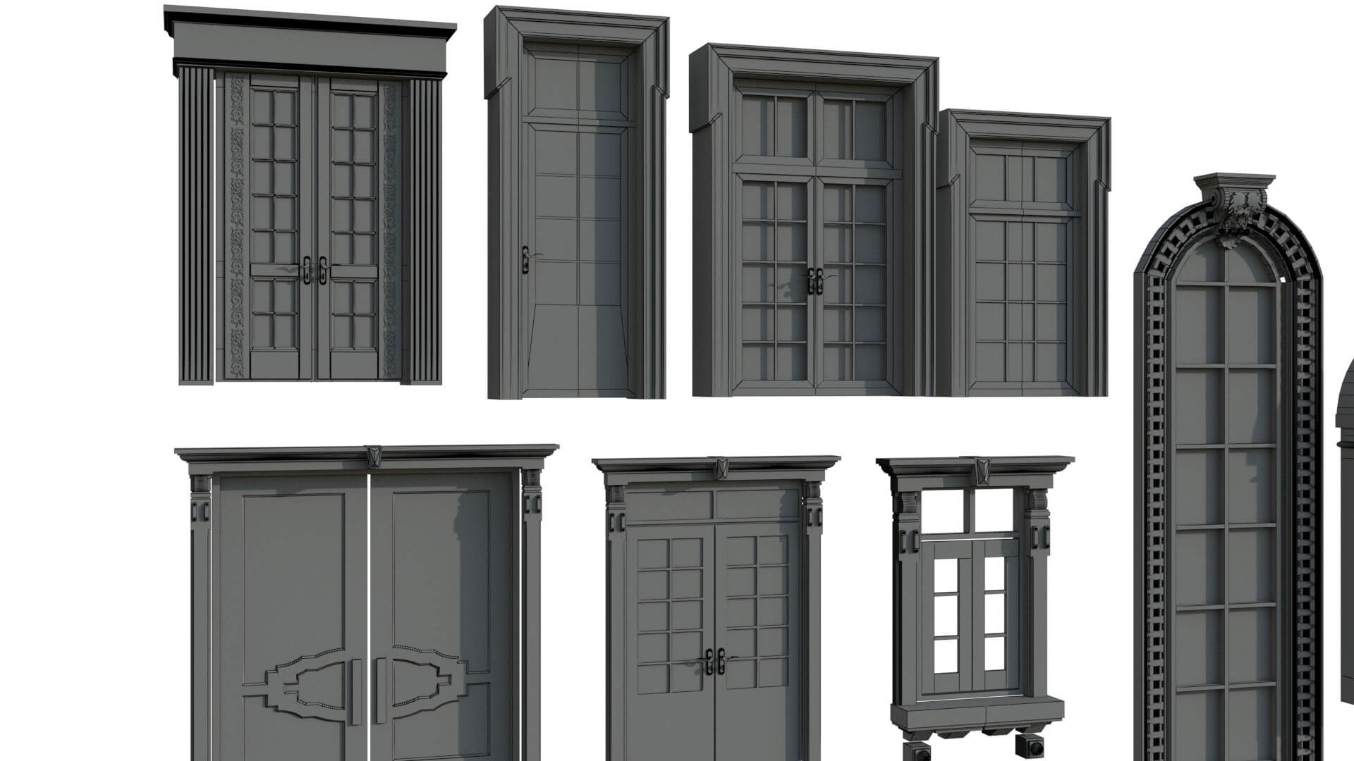 Doors and Windows Set - 3D Model by ferhatkose19