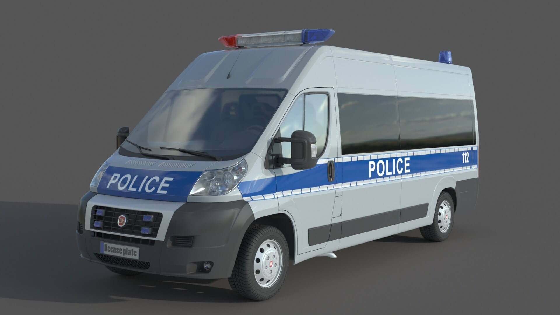 Fiat Ducato Van Police - 3D Model by ferhatkose19
