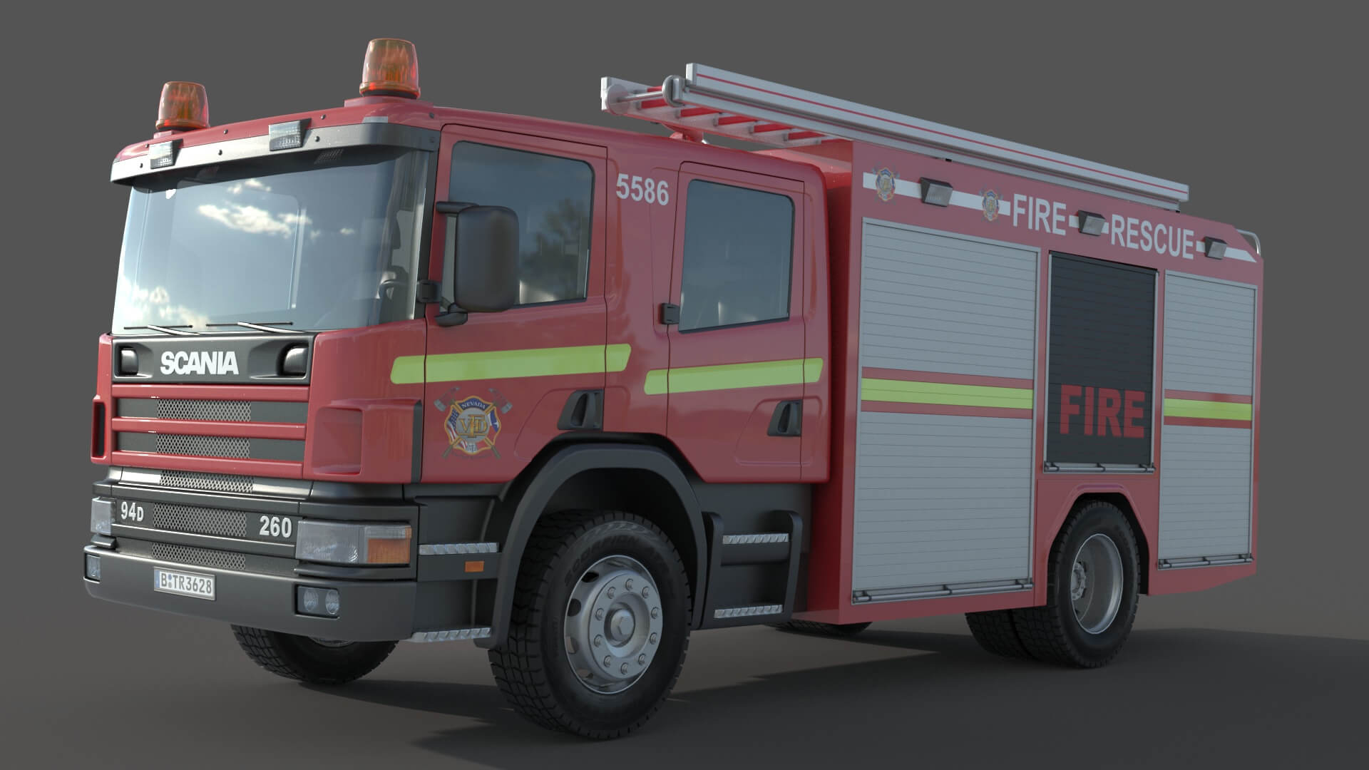 Scania P260 Fire Truck - 3D Model by ferhatkose19
