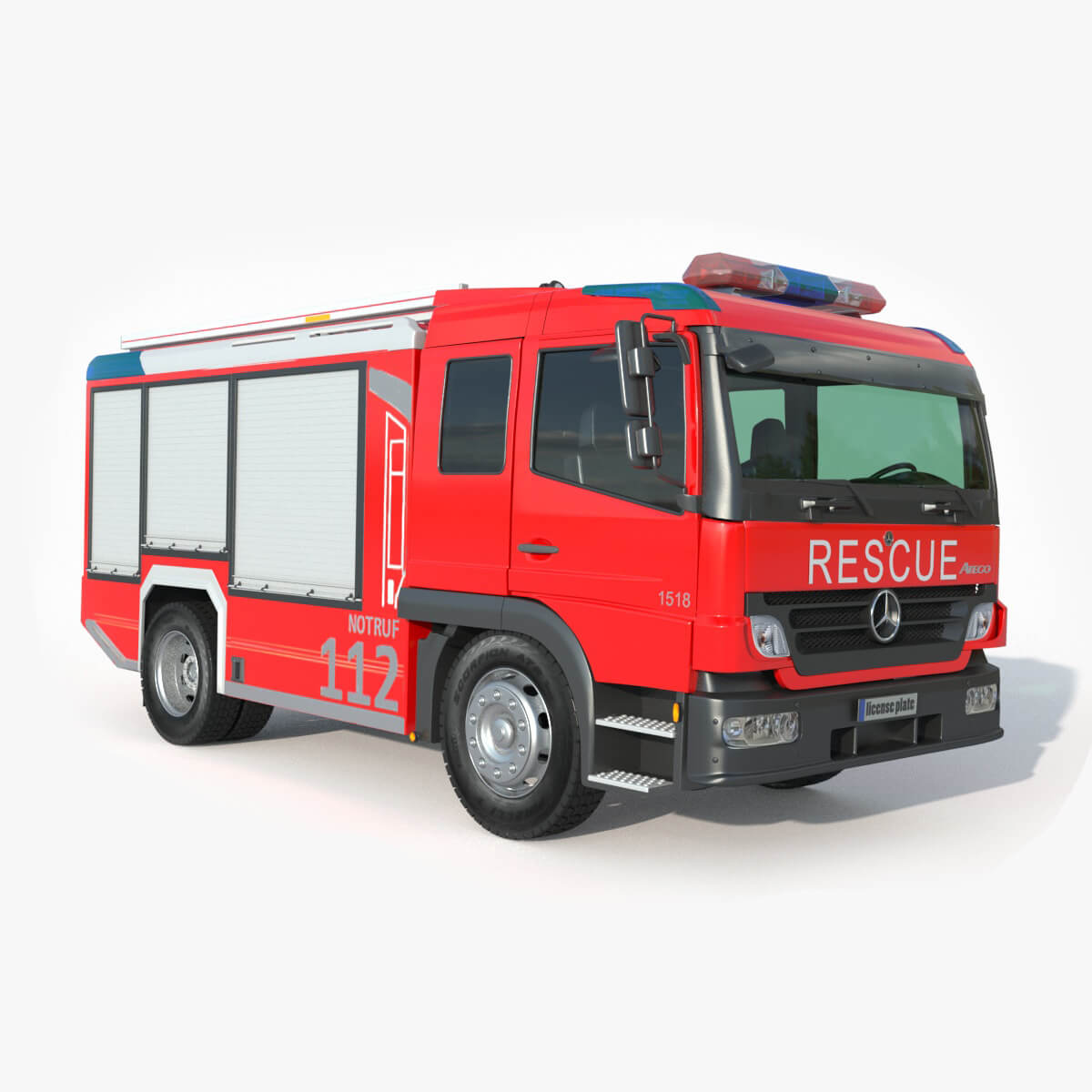 Mercedes Benz Atego 1518 Fire Rescue - 3D Model by ferhatkose19