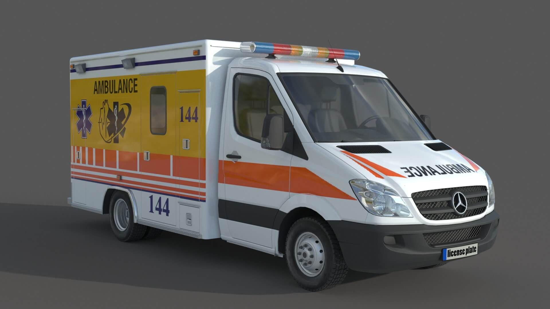 Mercedes Benz Sprinter 516 CDI GSF RTW Krankenwagen - 3D Model by ...