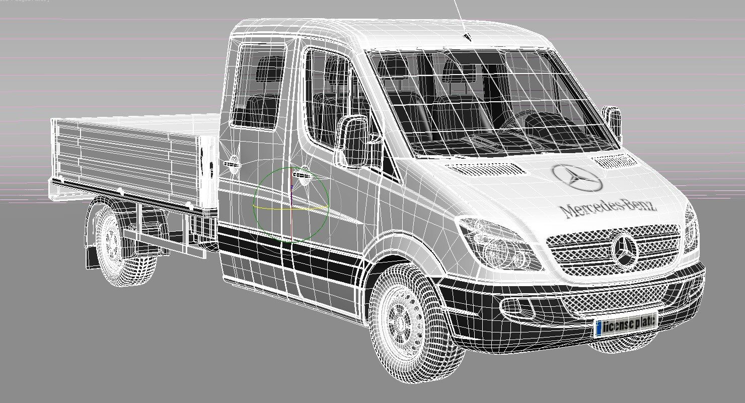 Mercedes Benz Sprinter Double Cab Pickup - 3D Model by ferhatkose19