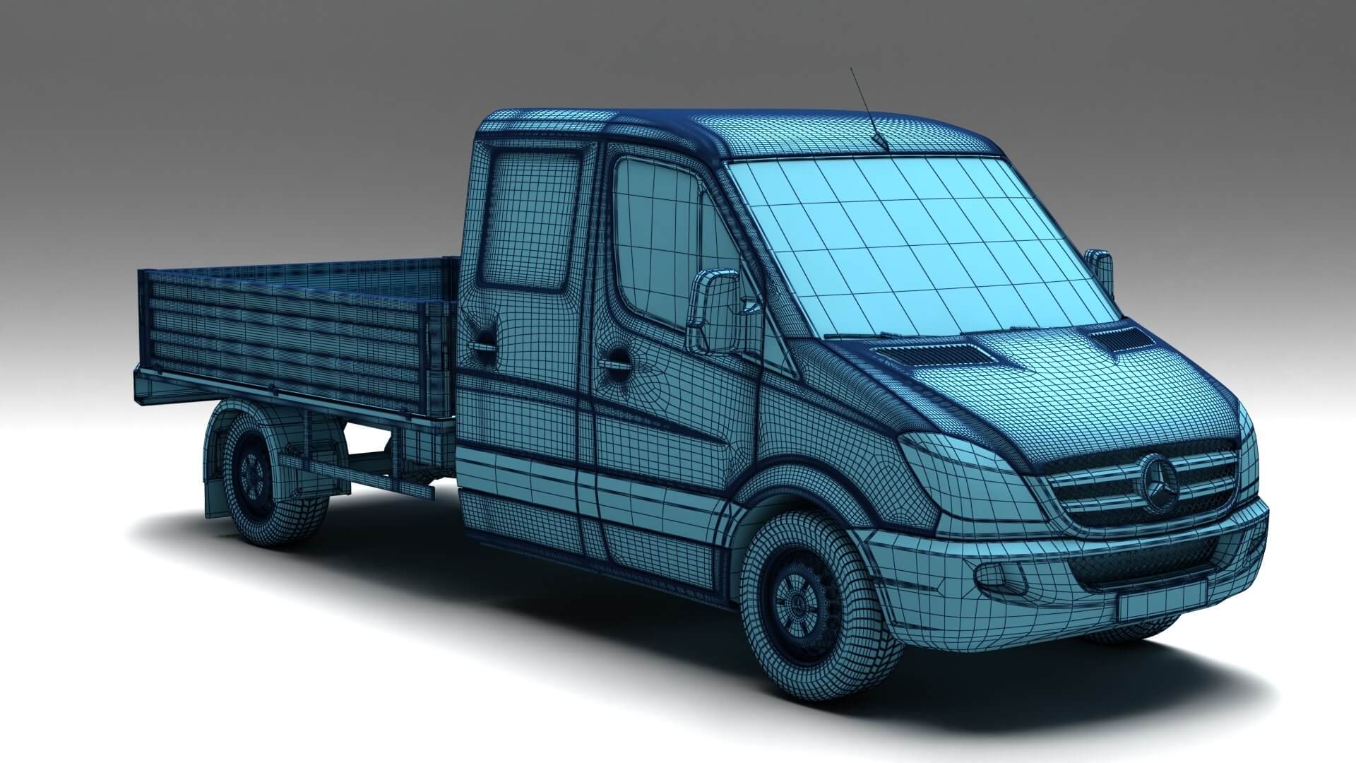 Mercedes Benz Sprinter Double Cab Pickup - 3D Model by ferhatkose19