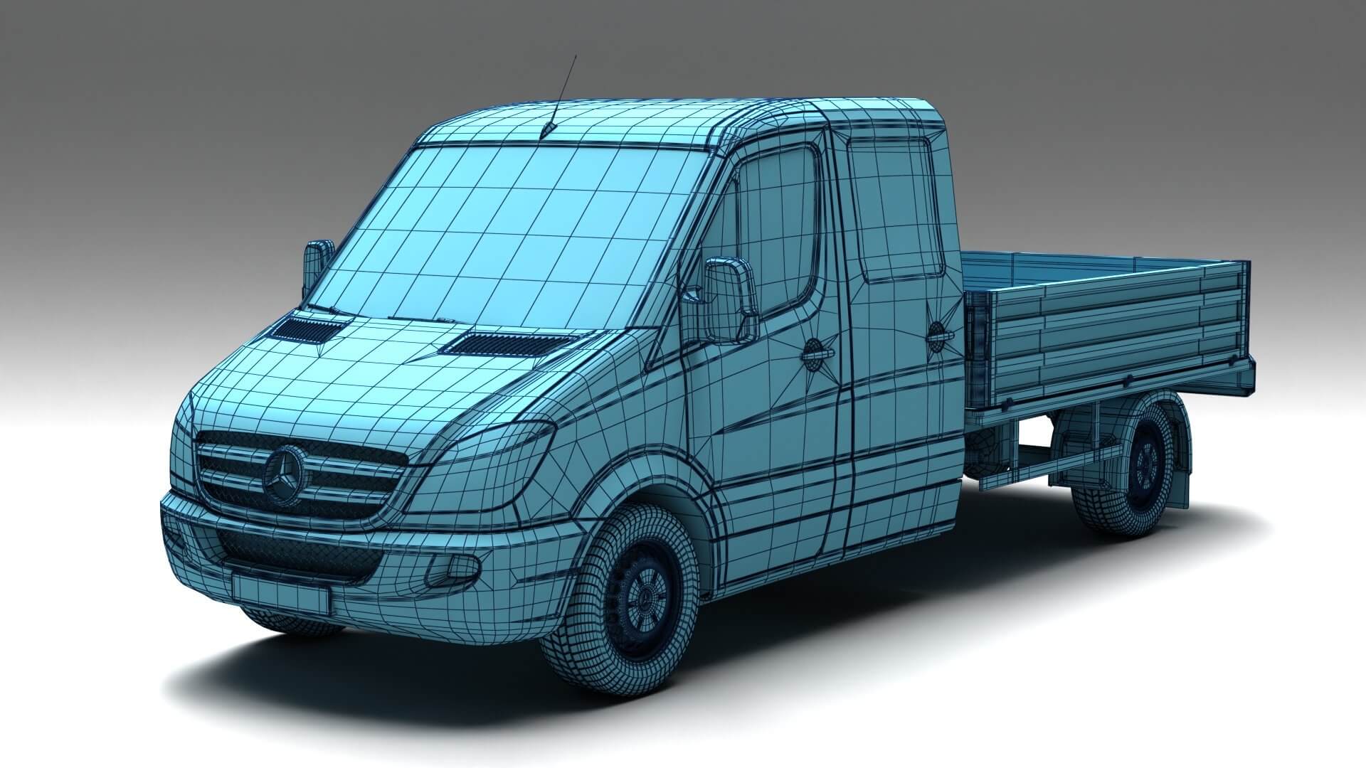 Mercedes Benz Sprinter Double Cab Pickup - 3D Model by ferhatkose19