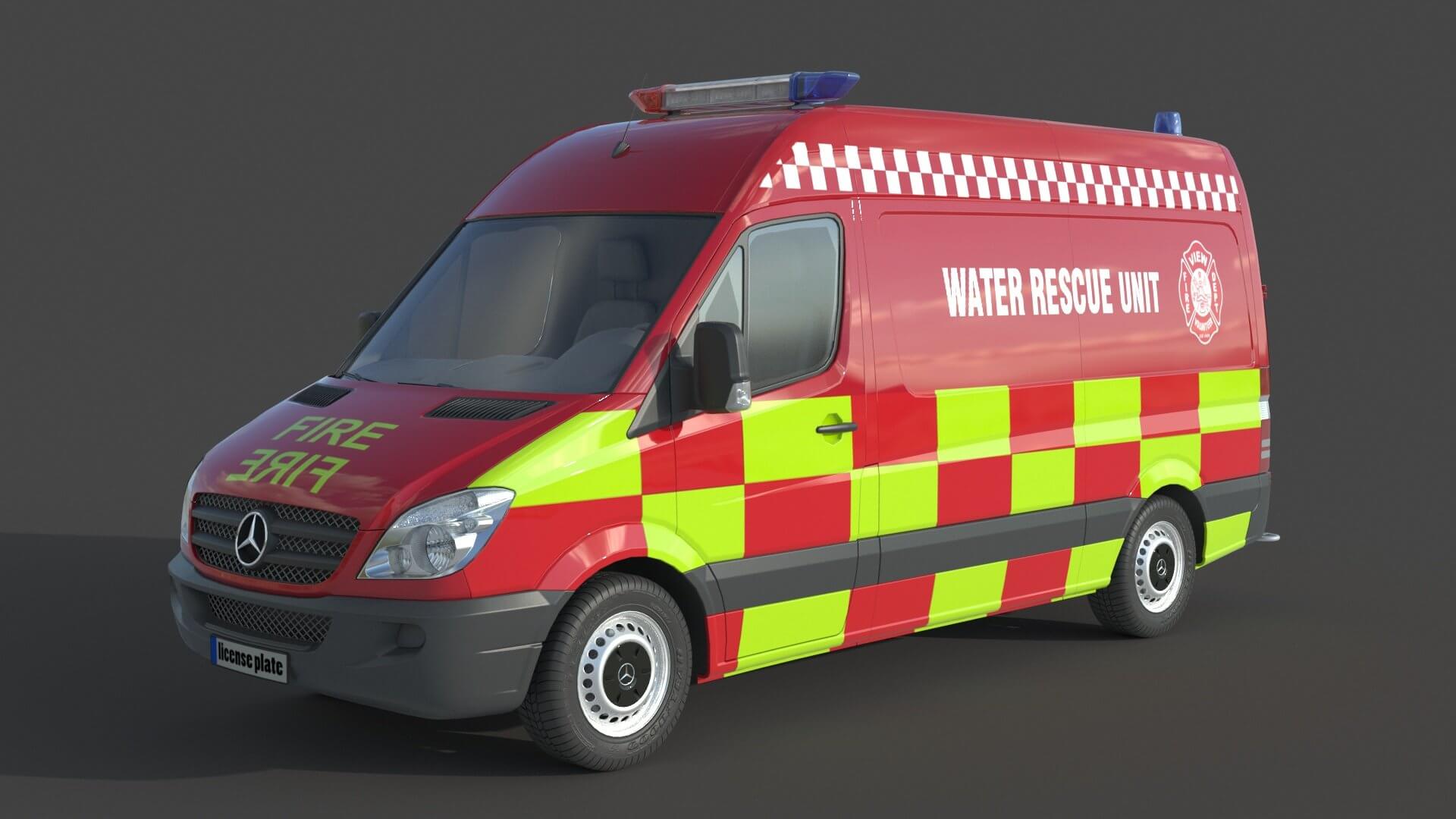 Mercedes Benz Sprinter Fire Rescue - 3D Model by ferhatkose19