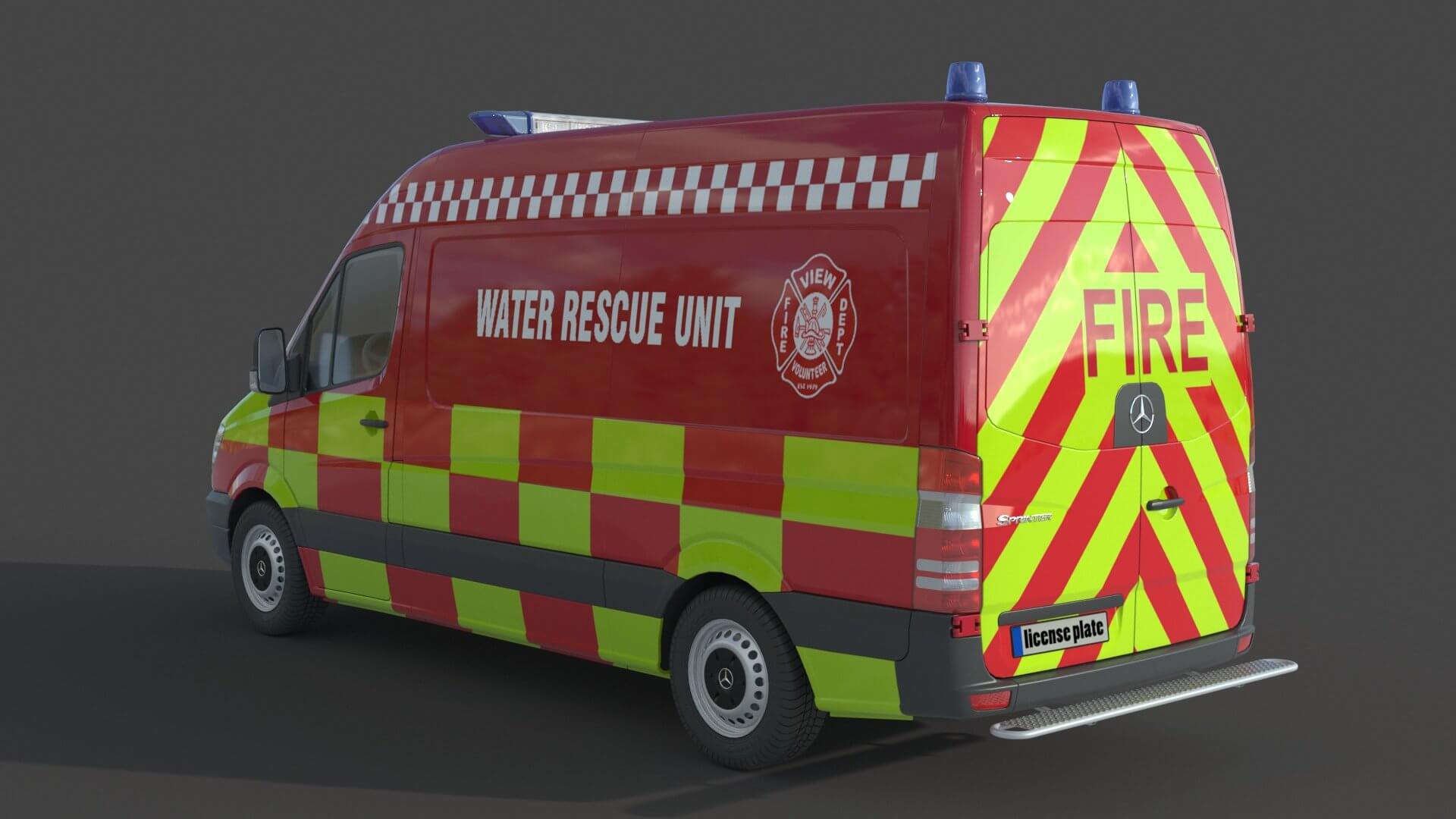Mercedes Benz Sprinter Fire Rescue - 3D Model by ferhatkose19