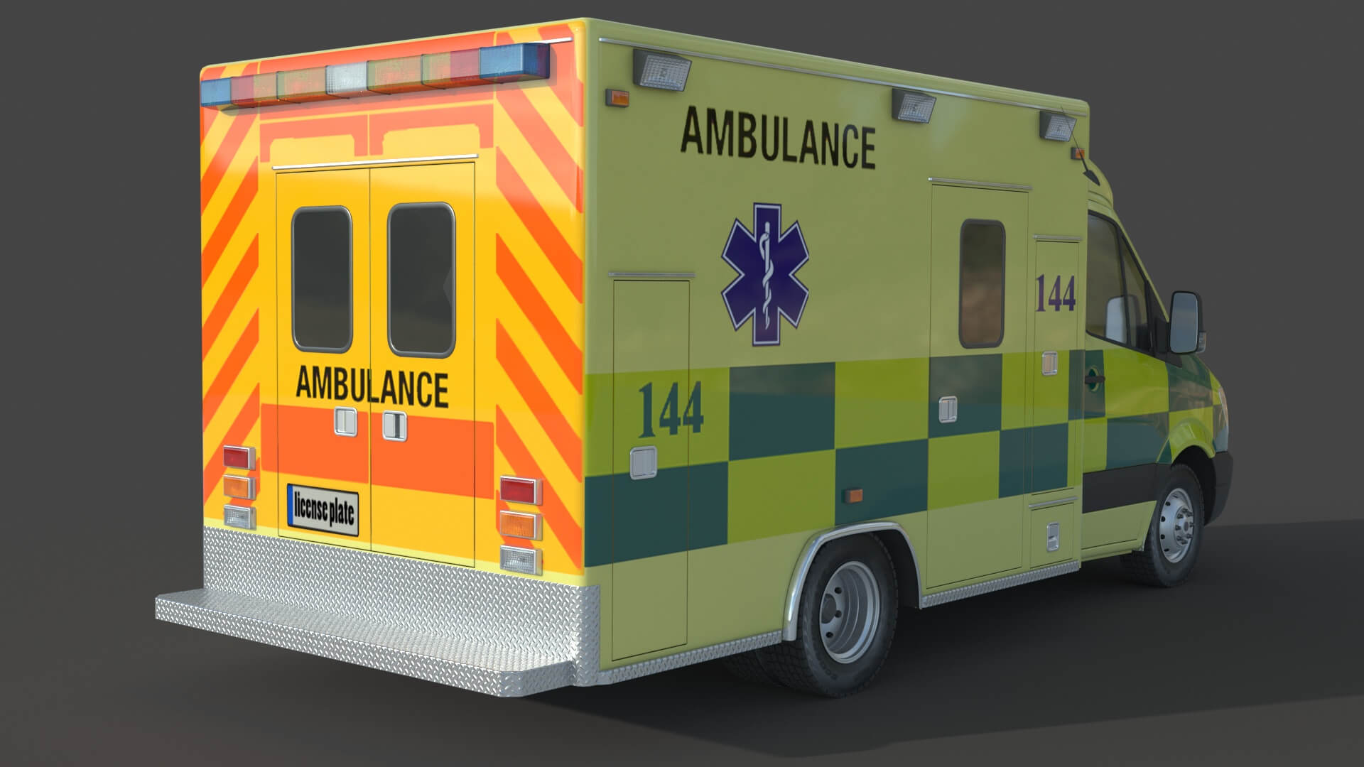 Mercedes Benz Sprinter Krankenwagen Ambulance - 3D Model by ferhatkose19