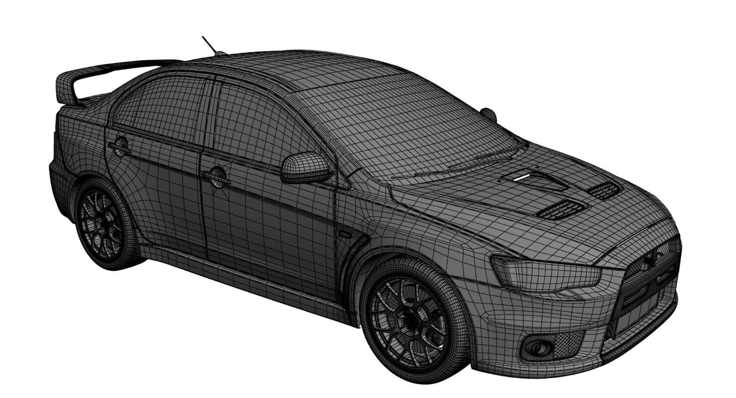 Mitsubishi Lancer Evo X - 3D Model by ferhatkose19