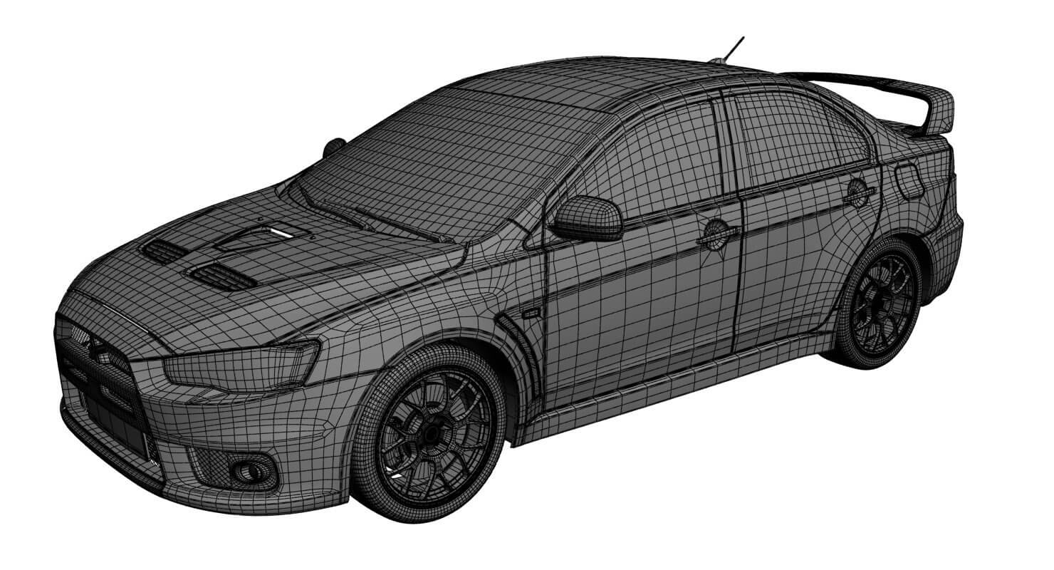 Mitsubishi Lancer Evo X - 3D Model by ferhatkose19