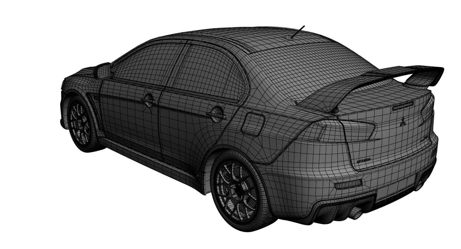 Mitsubishi Lancer Evo X - 3D Model by ferhatkose19