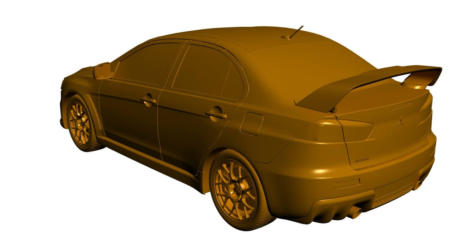 Mitsubishi Lancer Evo X - 3D Model by ferhatkose19