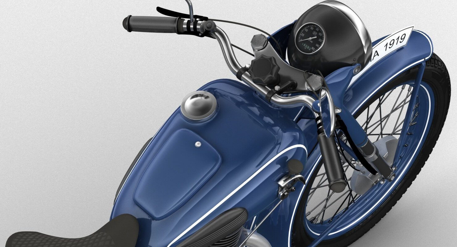 Motorcycle IZH-49 3D Model by ferhatkose19