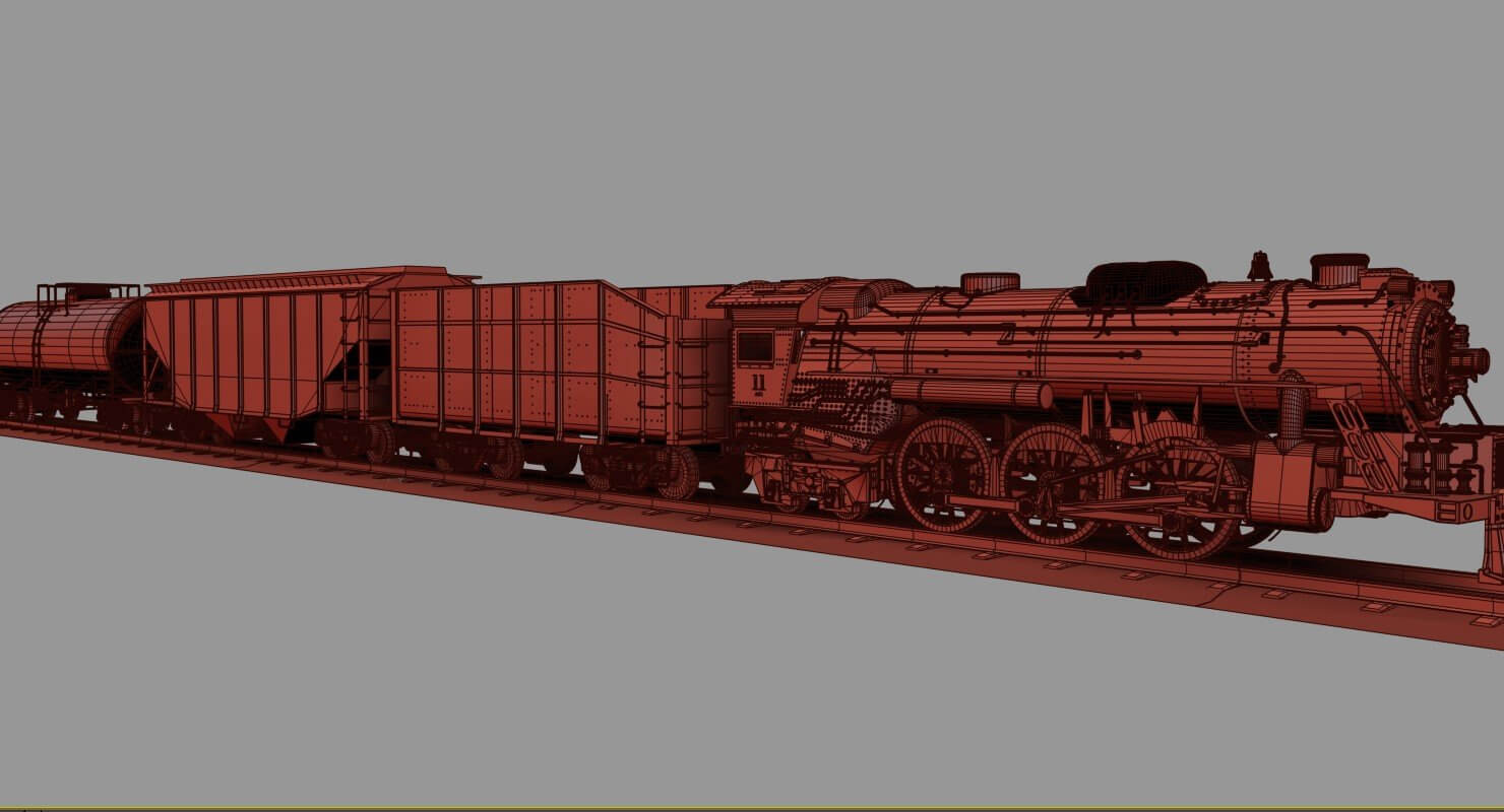 Steam Locomotive - 3D Model by ferhatkose19