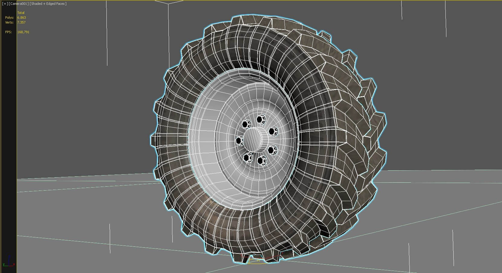 Tractor Wheel Rim Tire - 3D Model by ferhatkose19