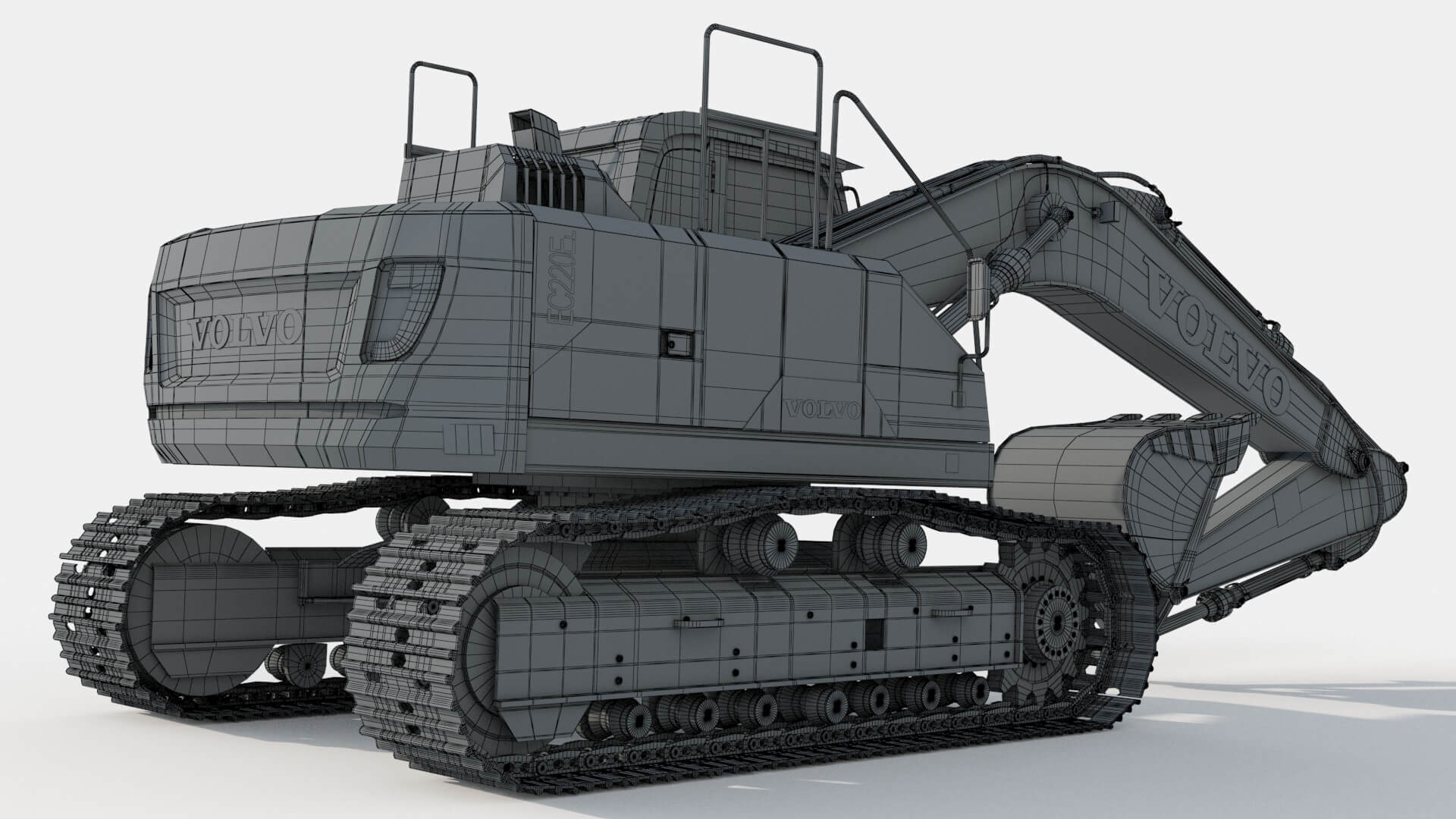 Volvo Ec220El Excavator - 3D Model by ferhatkose19