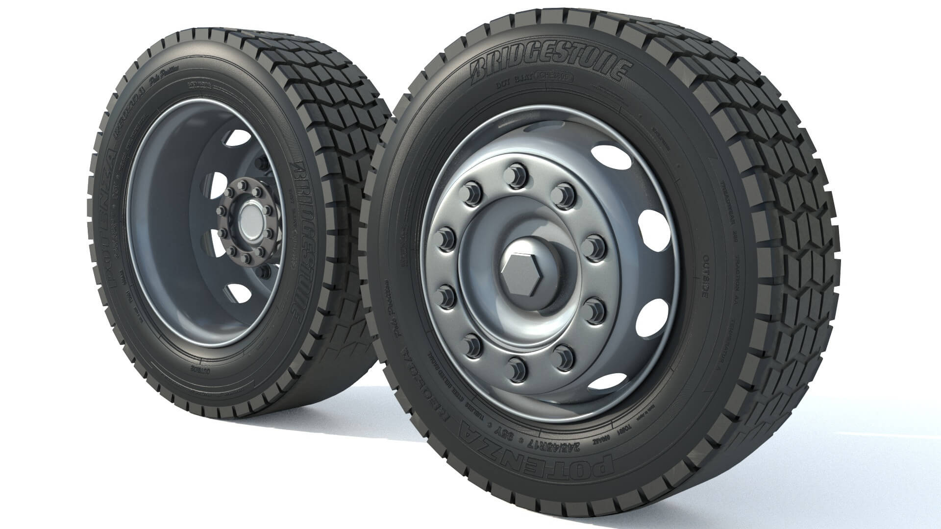 Wheel Rim Tire Truck Set - 3D Model by ferhatkose19