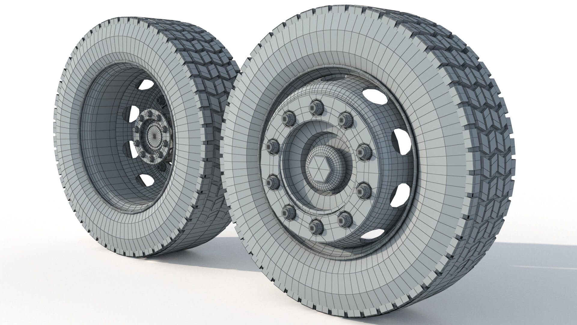 Wheel Rim Tire Truck Set - 3D Model by ferhatkose19