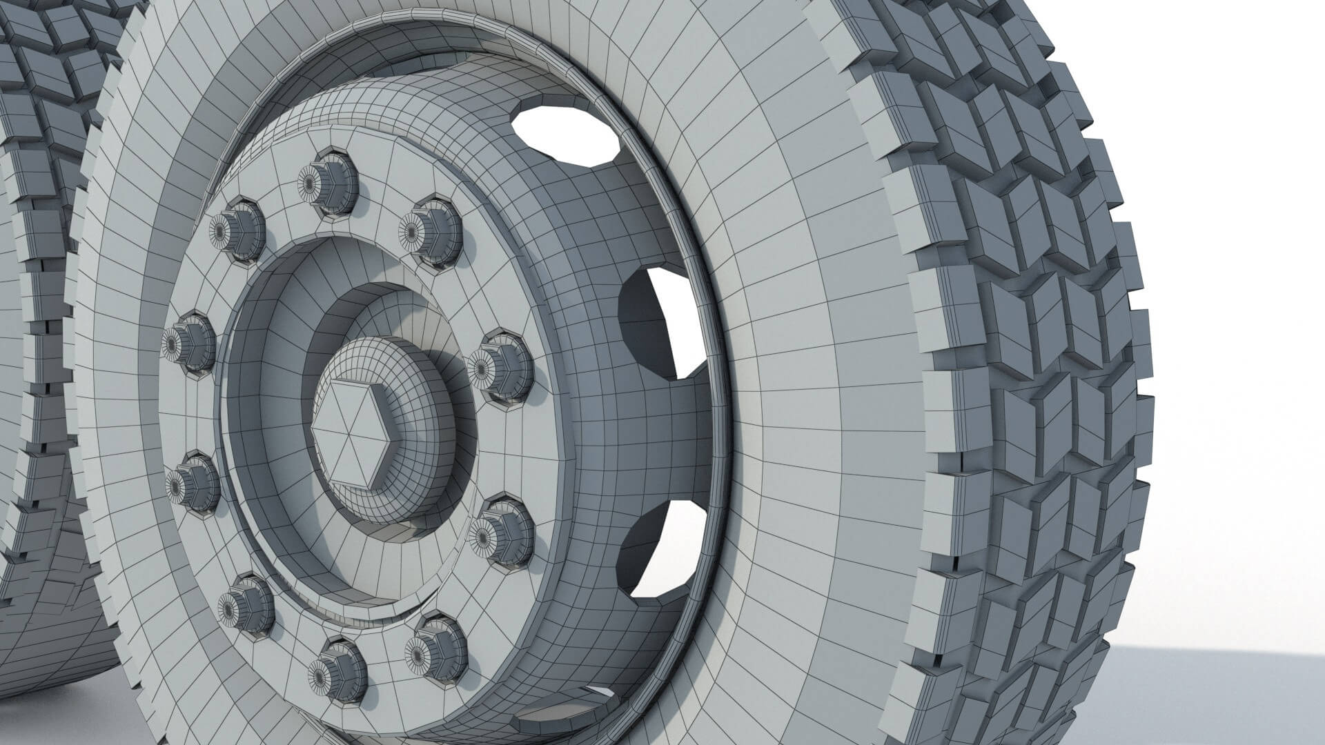 Wheel Rim Tire Truck Set - 3D Model by ferhatkose19