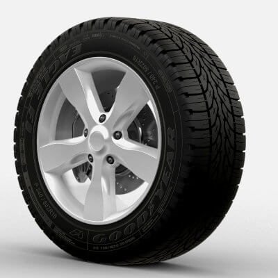 Car Wheel with Tire - 3D Model by ferhatkose19