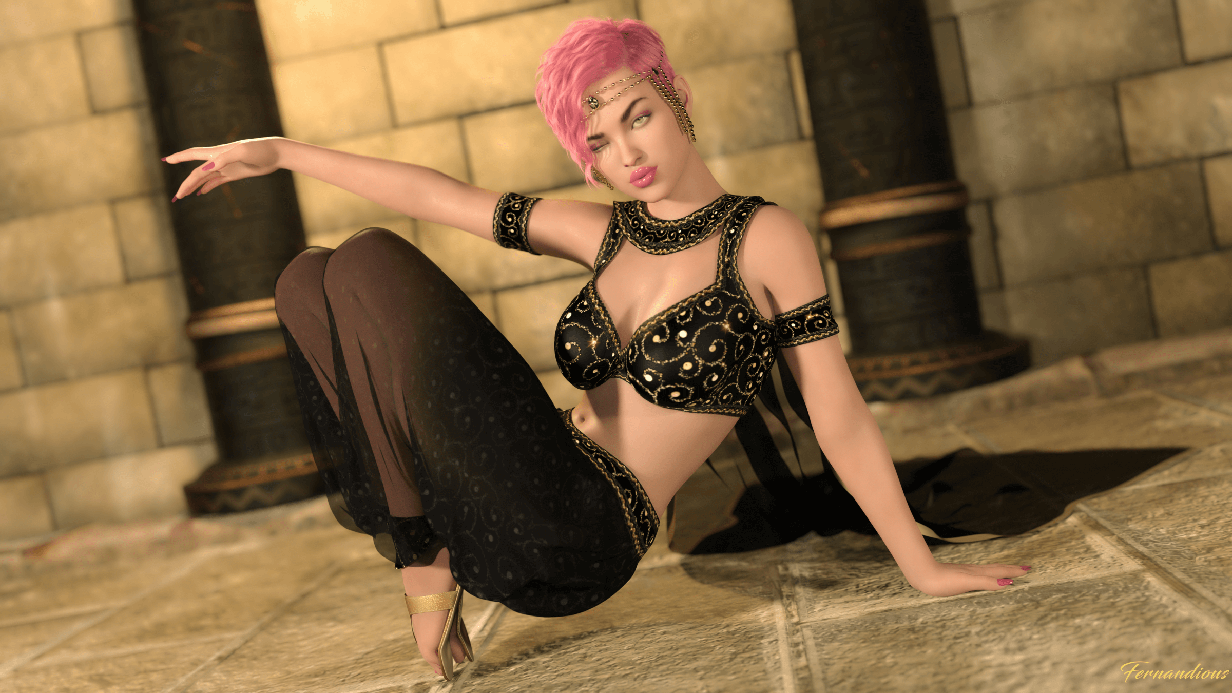 Linda belly dancer 3D Render | RenderHub Gallery