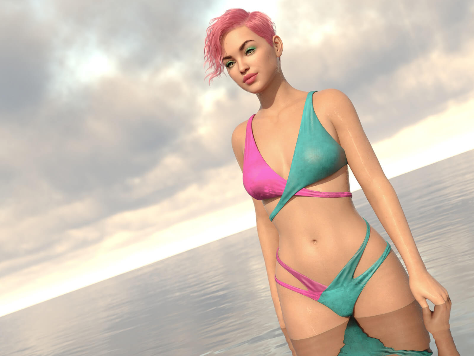 Linda Infinity Ocean 3D Desktop HD Wallpaper