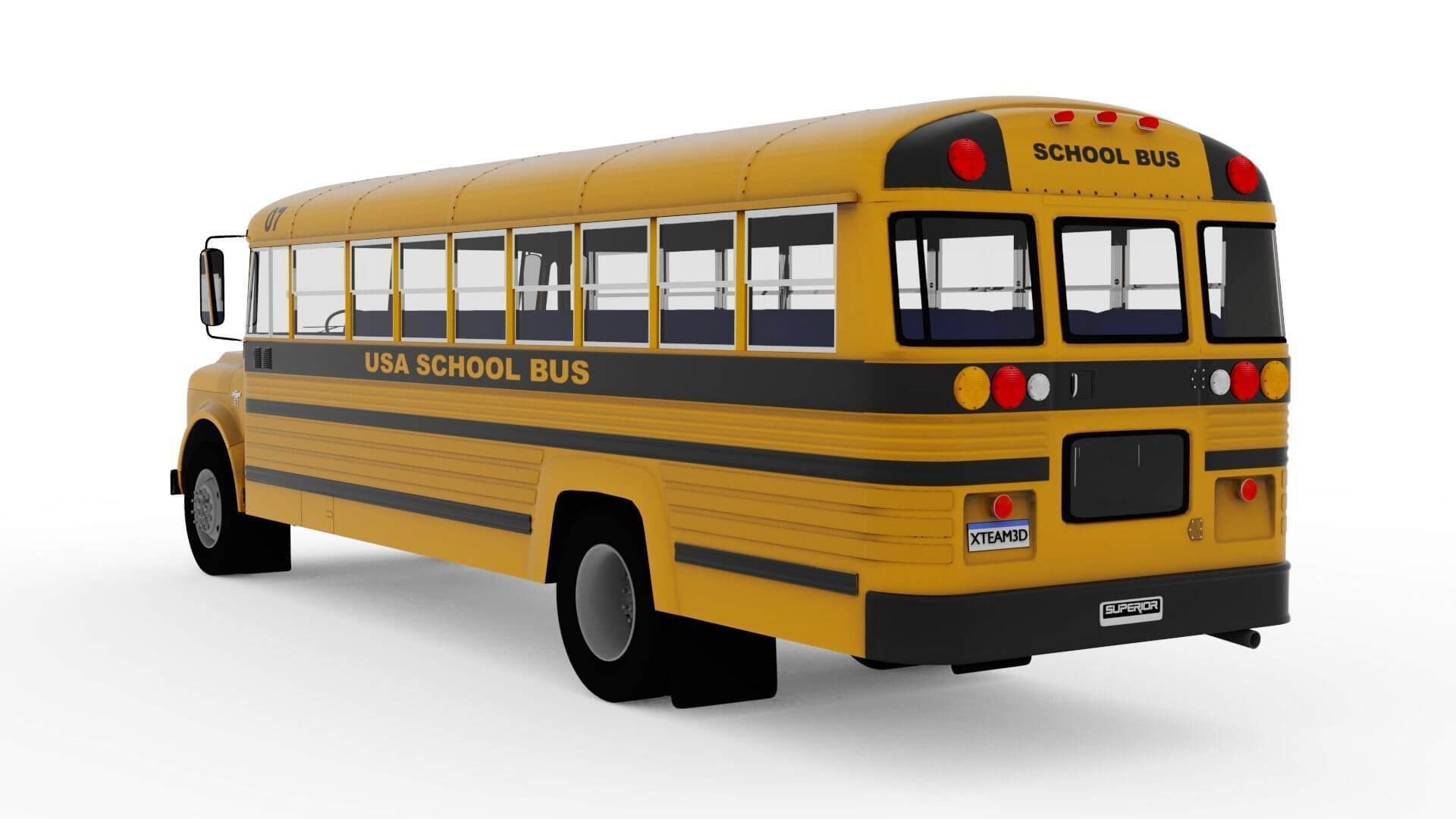 Superior School Bus Chevrolet C50 - 3D Model by Fernd