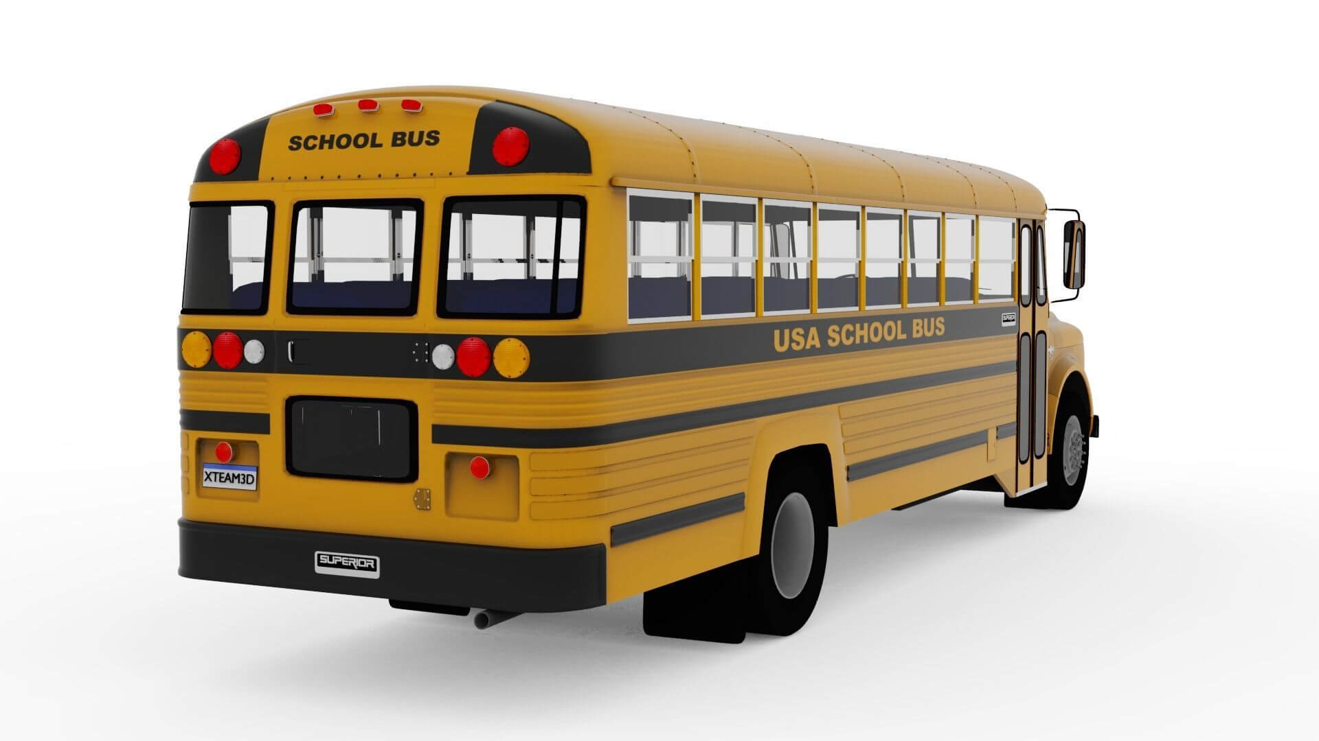 Superior School Bus Chevrolet C50 - 3D Model by Fernd