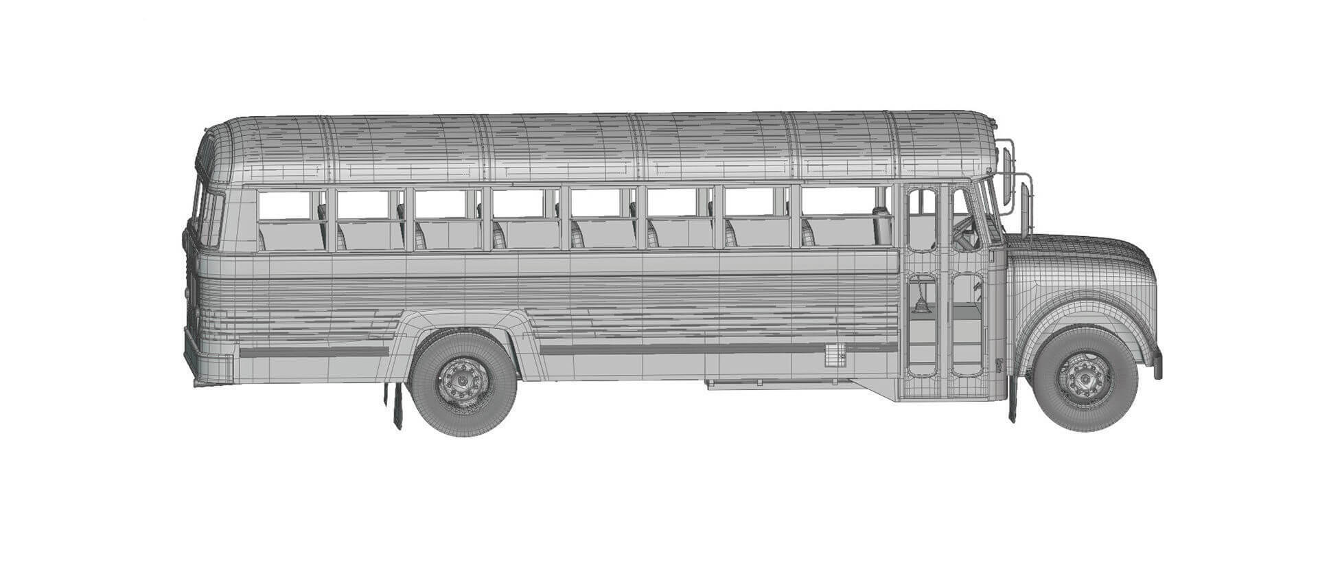 Superior School Bus Chevrolet C50 - 3D Model by Fernd